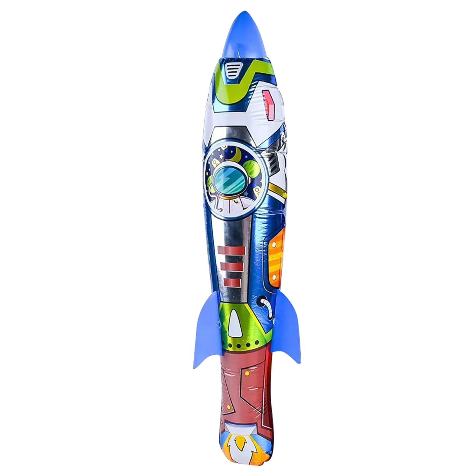 pdqouc Inflatable Rocket Outdoor Flying Toy Nylon Film Rocket Card Head ...