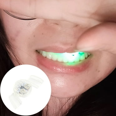 12/pk Flashing Mouth LED Mouthpieces Glow Teeth Light Party Halloween ...