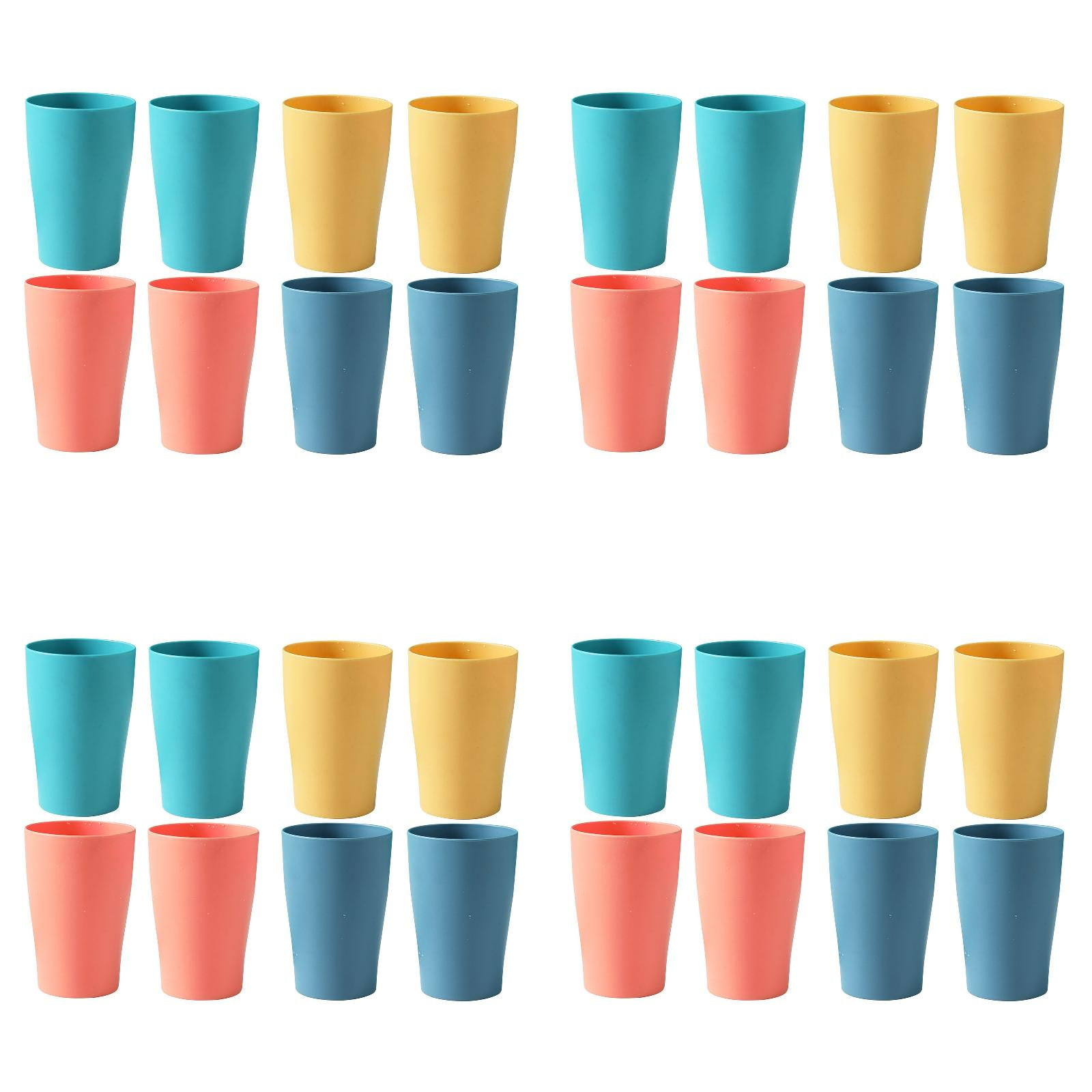 pdqouc PP Cups Plastic Cups 32pcs Un*breakable Drinking Cup Kids Cups Reusable Dishwasher Safe ...