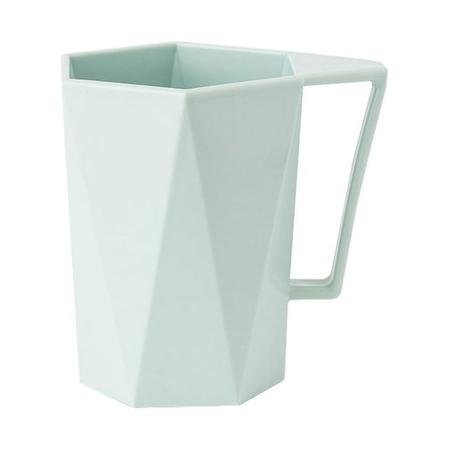 pdqouc Plastic Coffee Cups Reusable Plastic Cup Mug with Handle ...