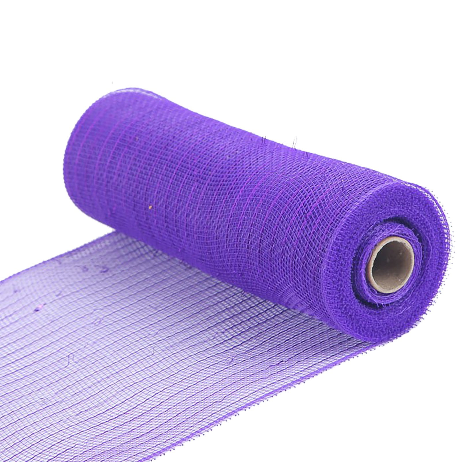 pdqouc Purple Deco Mesh Ribbon Roll for Wreath Making Metallic Mesh ...