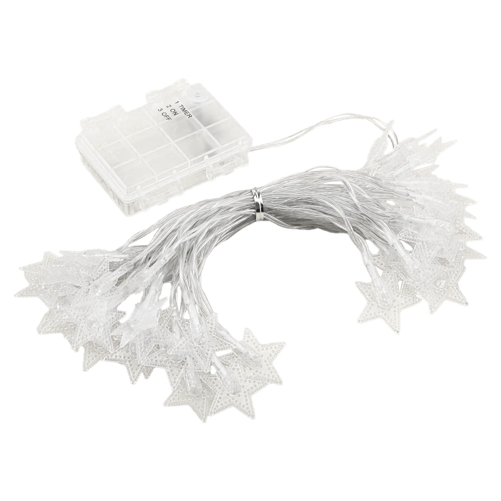pdqouc Star LED Battery String Lights Warm White Globe Fairy Lights ...