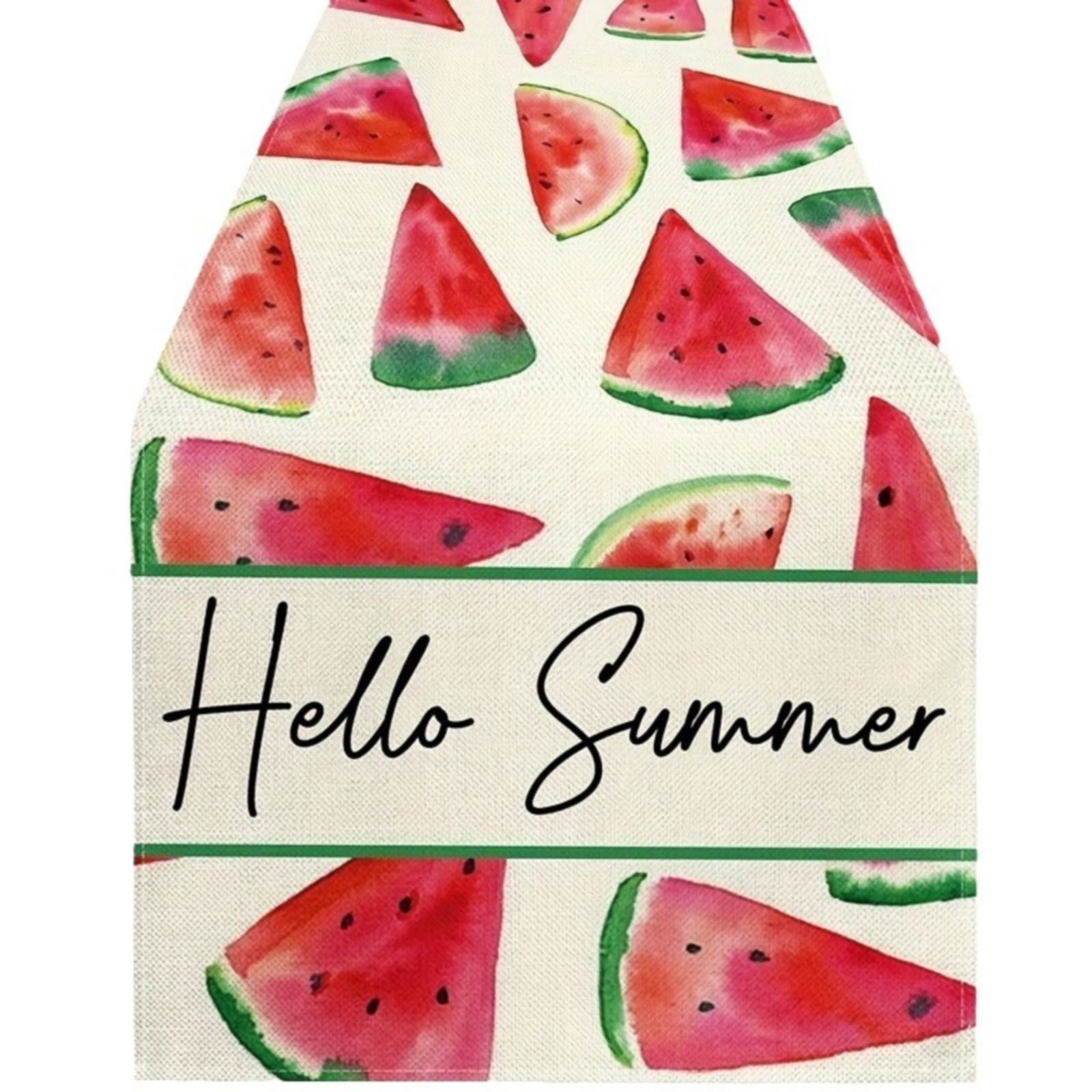 pdqouc Watermelon Welcome Summer Garden Flag Holiday Table Runners 108 ...