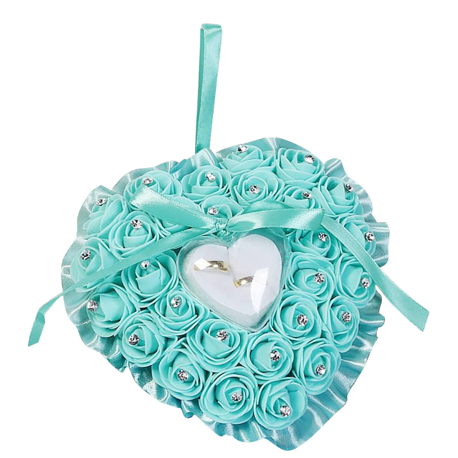 pdqouc Wedding Supplies Couple Rose Ring Box Wedding Ring Storage Props ...