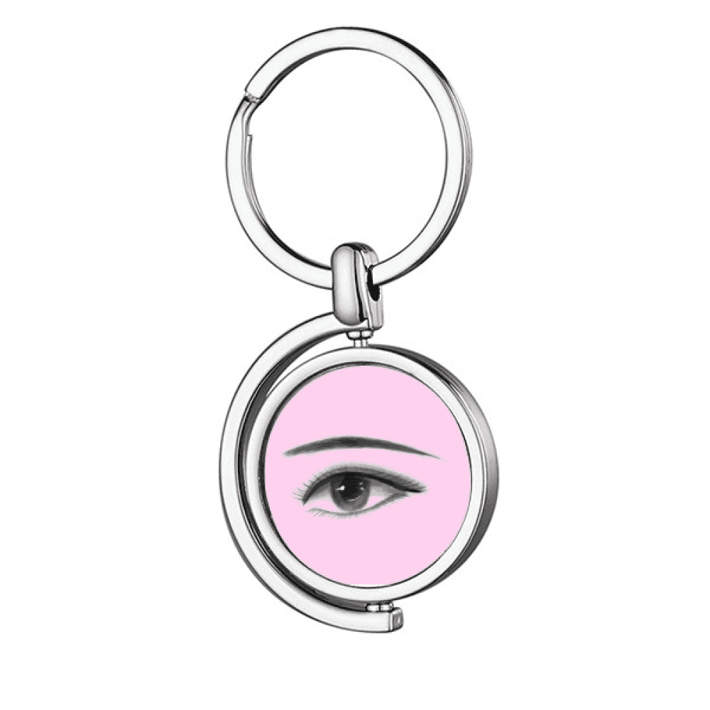peach blossom cy eyes rotating keychain metal keyring holder - Walmart.com