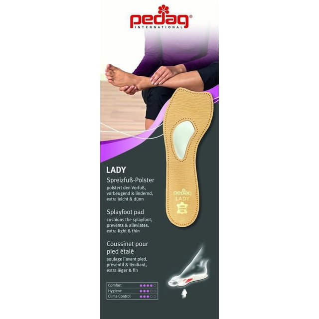 pedag? LADY Ultra Thin Leather 3/4 Insole with Metatarsal Pad Self ...