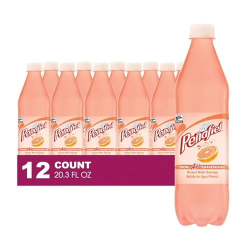 Penafiel 12- Pack of Grapefruitade Mineral Spring Water Beverage 20.3 fl oz Plastic Bottle ...
