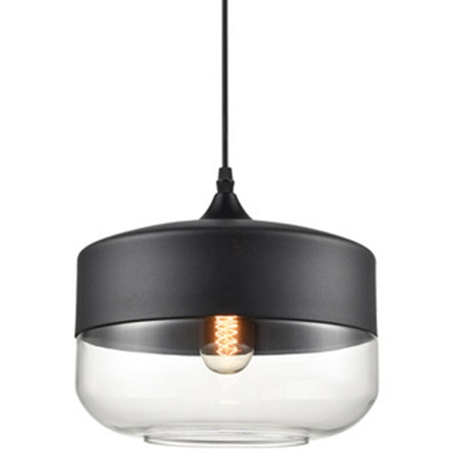The pendant light design features a retro style and modern transparency ...