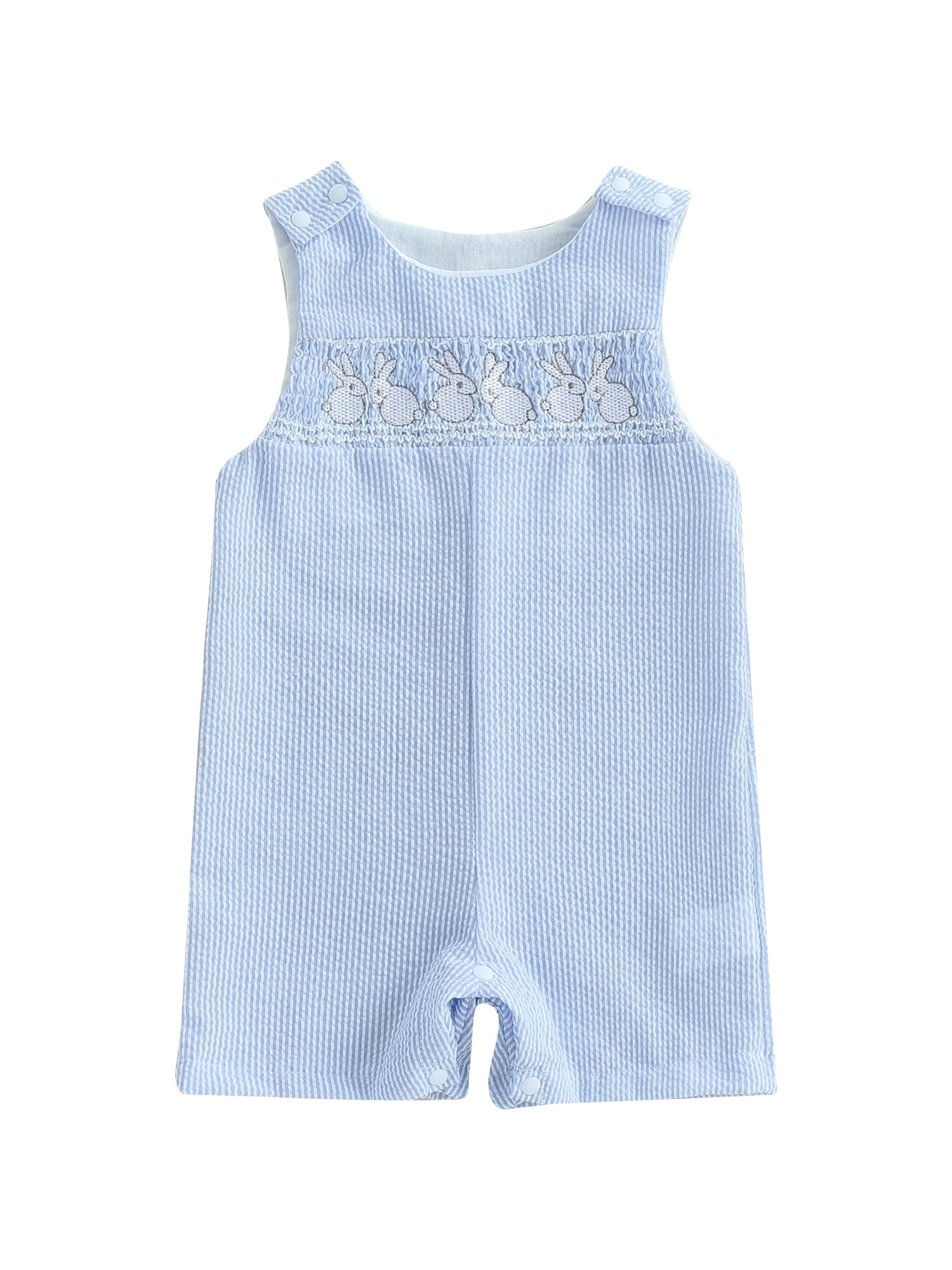 pengnight 0-18M Baby Easter Romper Spring Sleeveless Bunny Embroidery ...