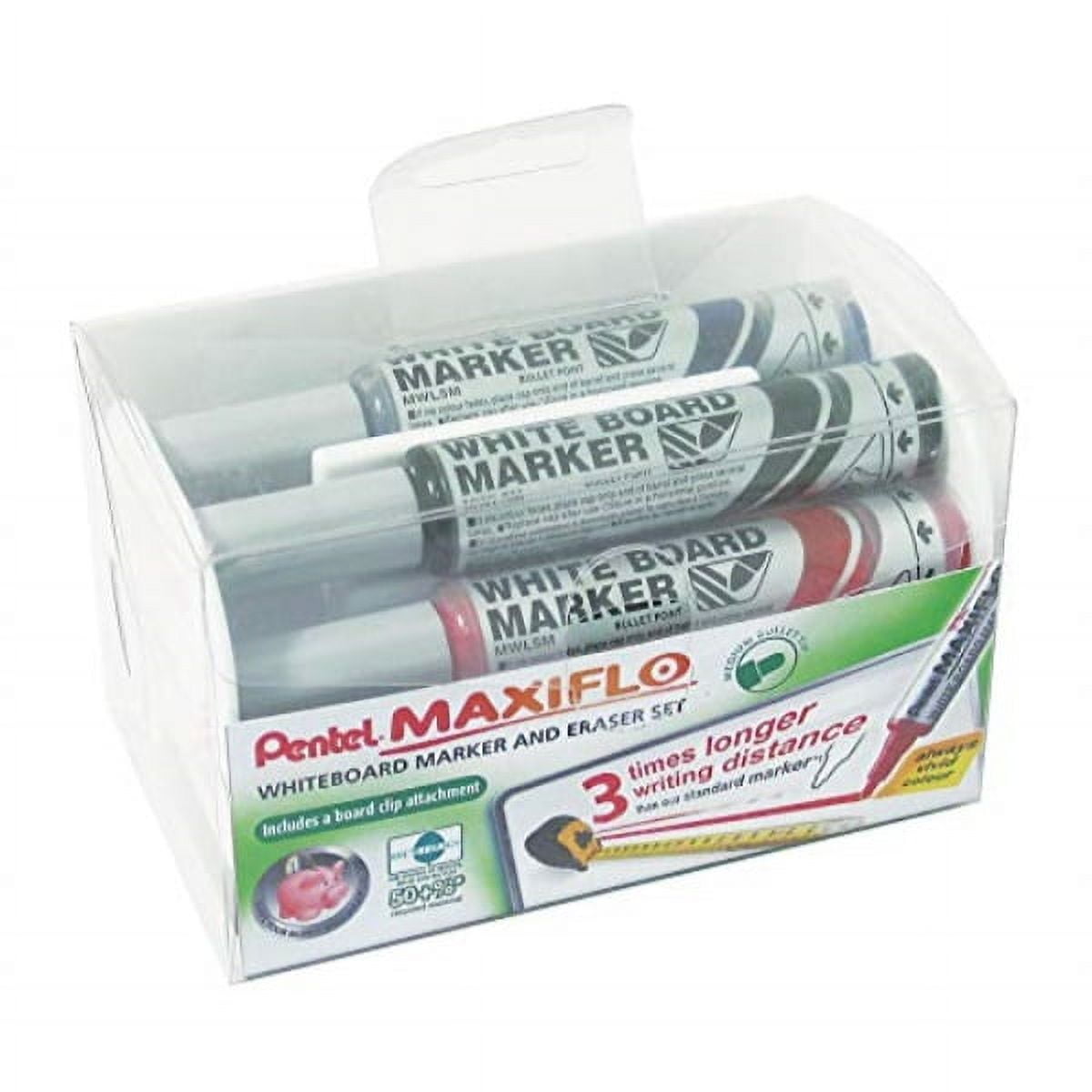 pentel maxiflo liquid ink drywipe marker eraser set - Walmart.com