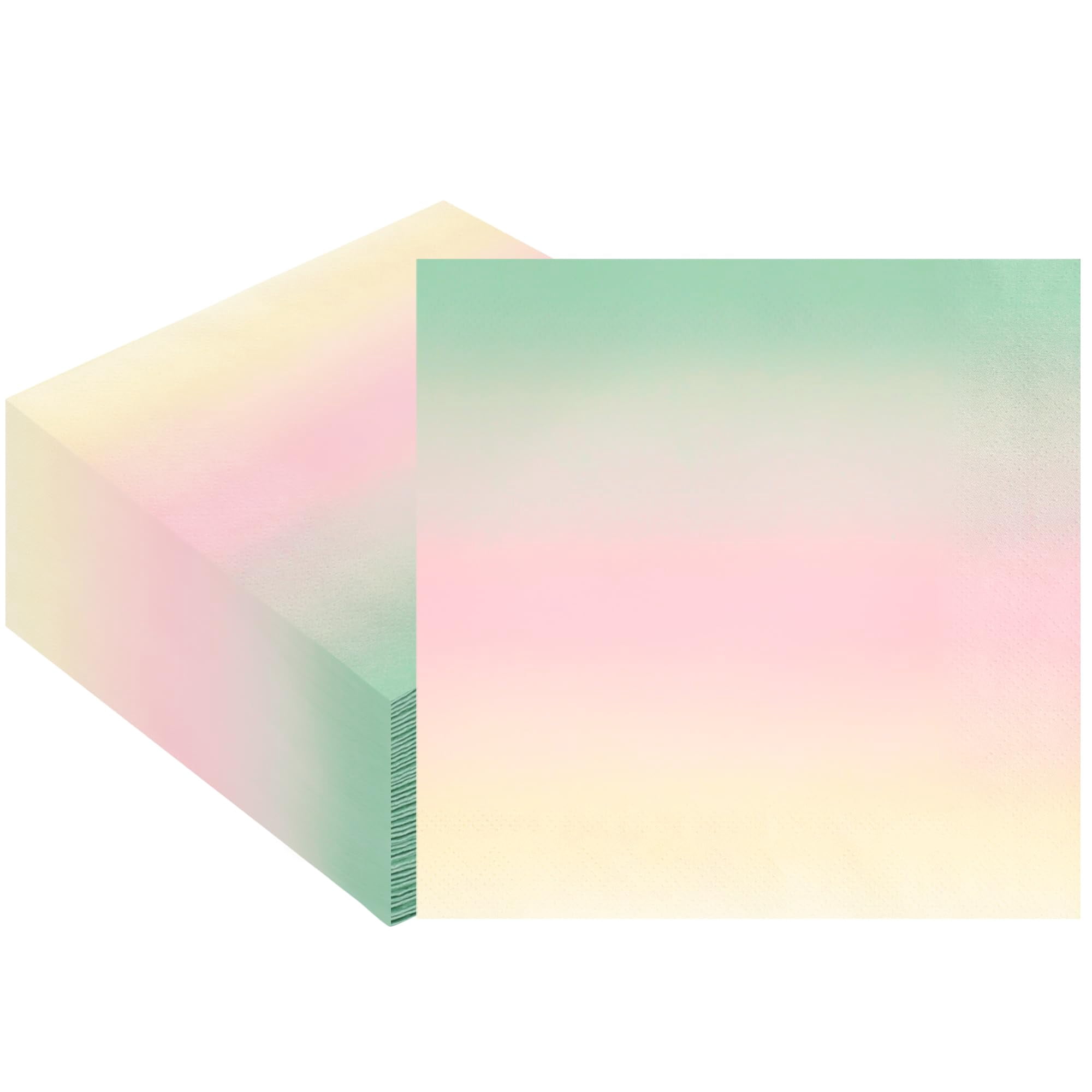 peony man 100 PCS Pastel Rainbow Napkins Rainbow Luncheon Paper Napkins ...