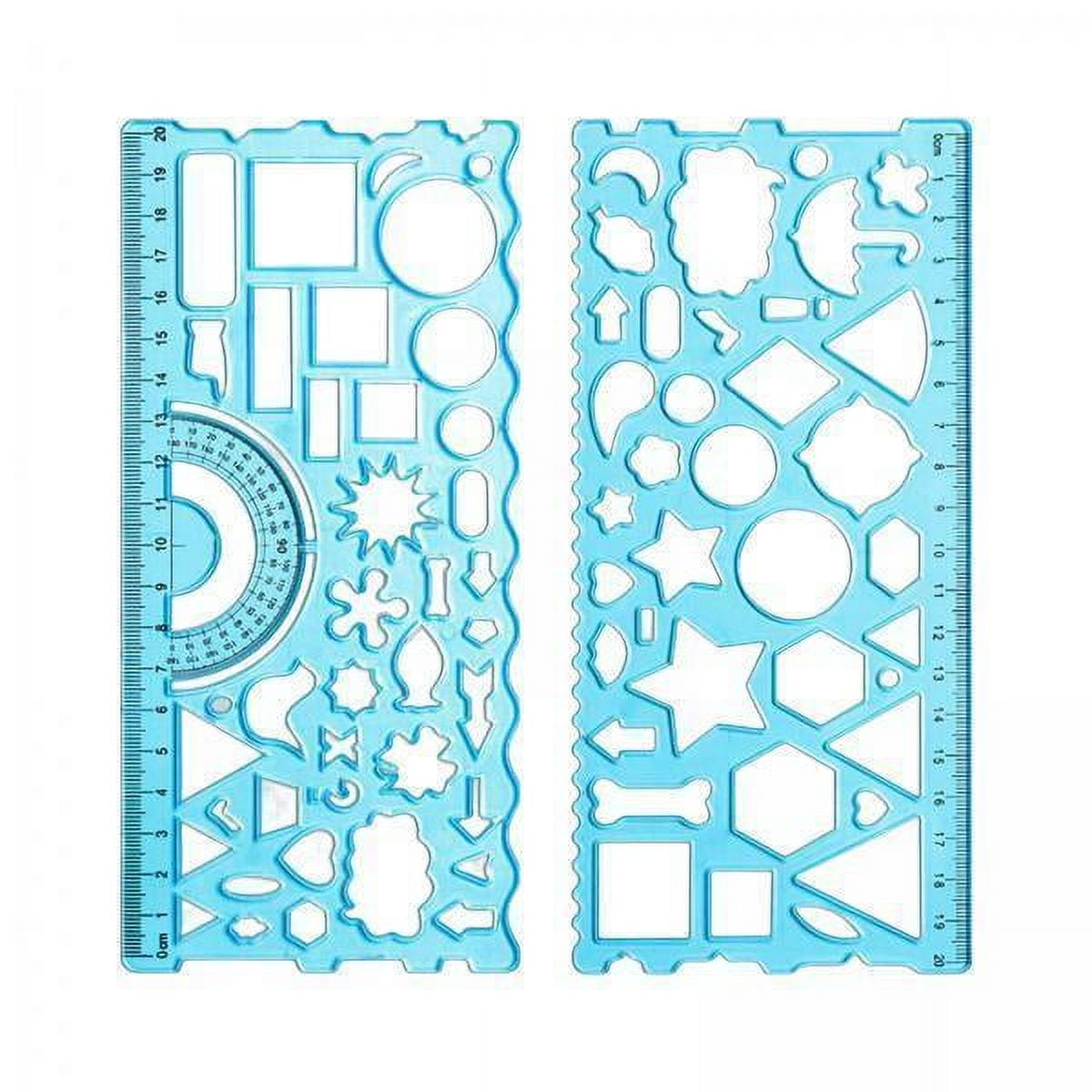 perfeclan 3xGeometric Ruler, Stencils Drawing Template for Office ...