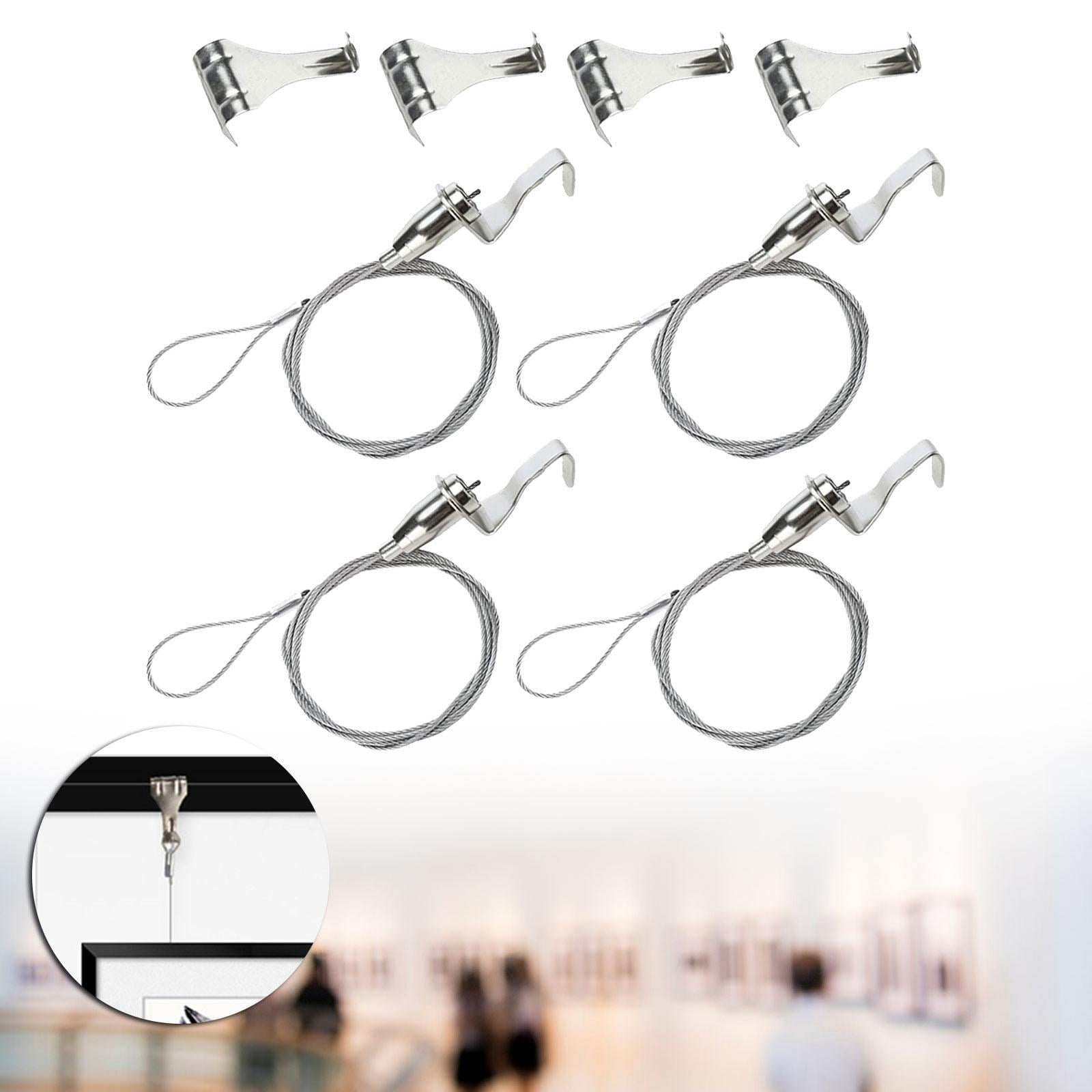 perfeclan 4 Pieces Picture Rail Hanging System, Picture Rail Hooks and ...