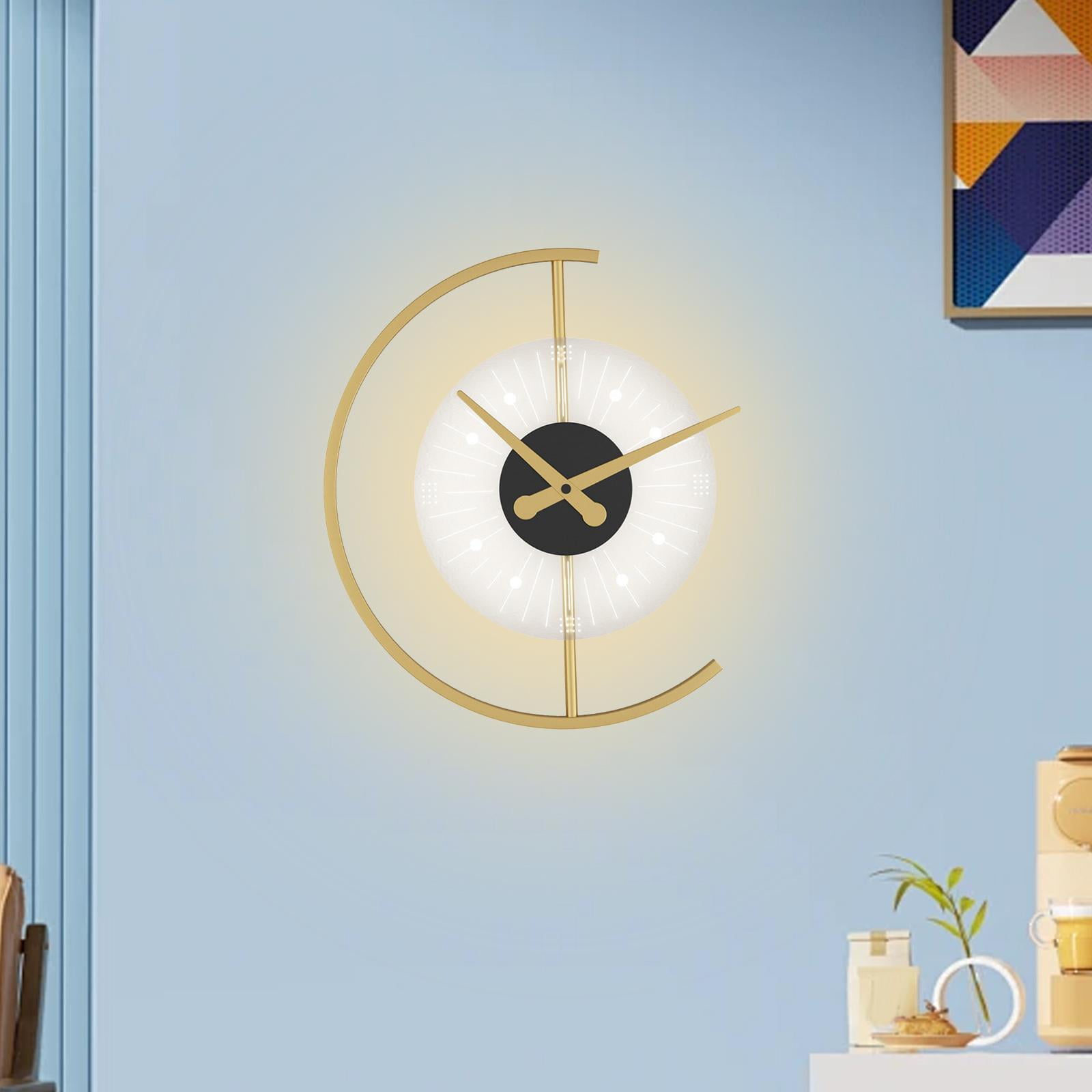 perfeclan Art Clock Wall Lamp LED Wall Light Decorative Creative Clock ...