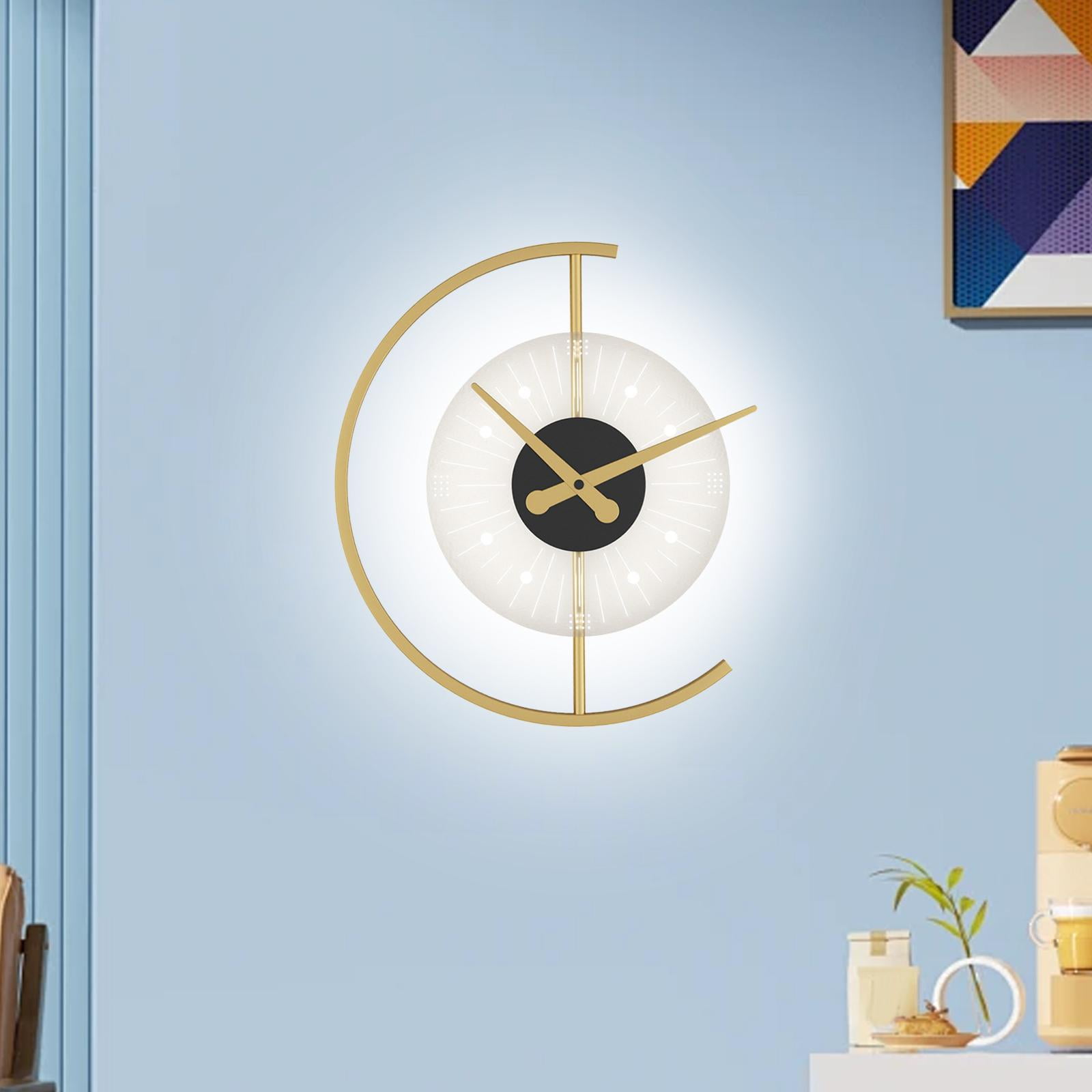 perfeclan Art Clock Wall Lamp LED Wall Light Decorative Creative Clock ...