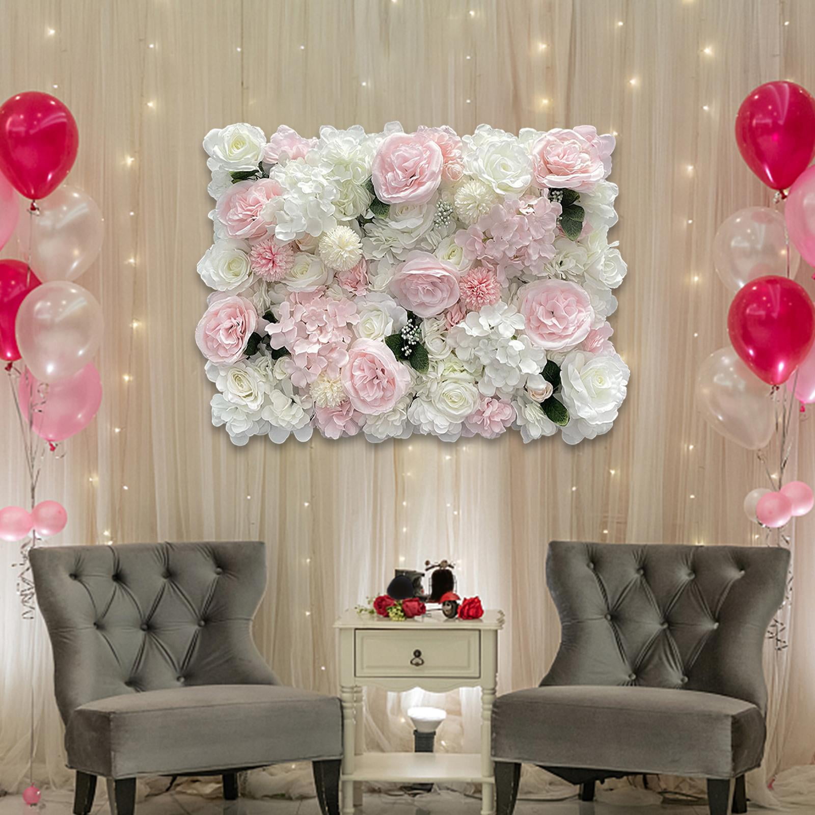 perfeclan Artificial Panel Floral Backdrop Floral Panel Mat for ...
