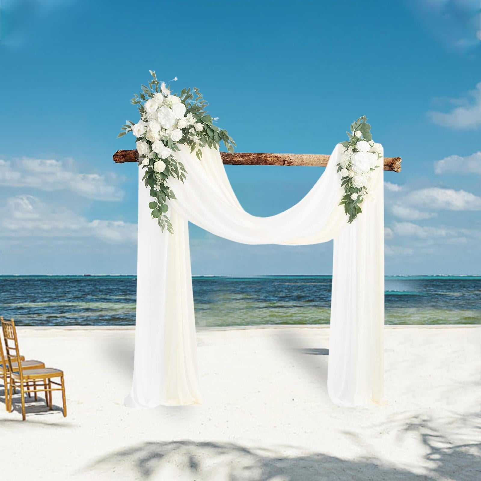 perfeclan Artificial Wedding Arch Flowers Kit Wedding Arch Rose Wreath ...