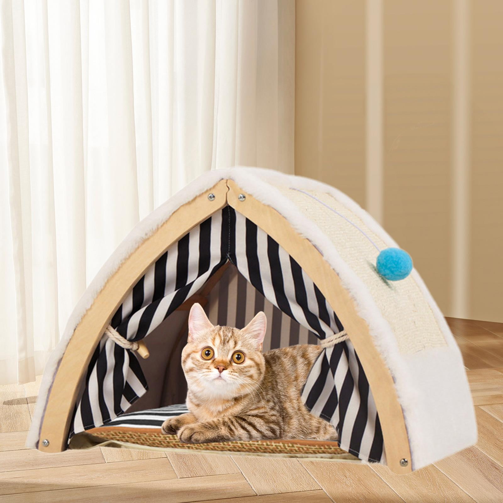 perfeclan Cat Tent House Nest Portable Warm Shelter, Double Sided Mat ...