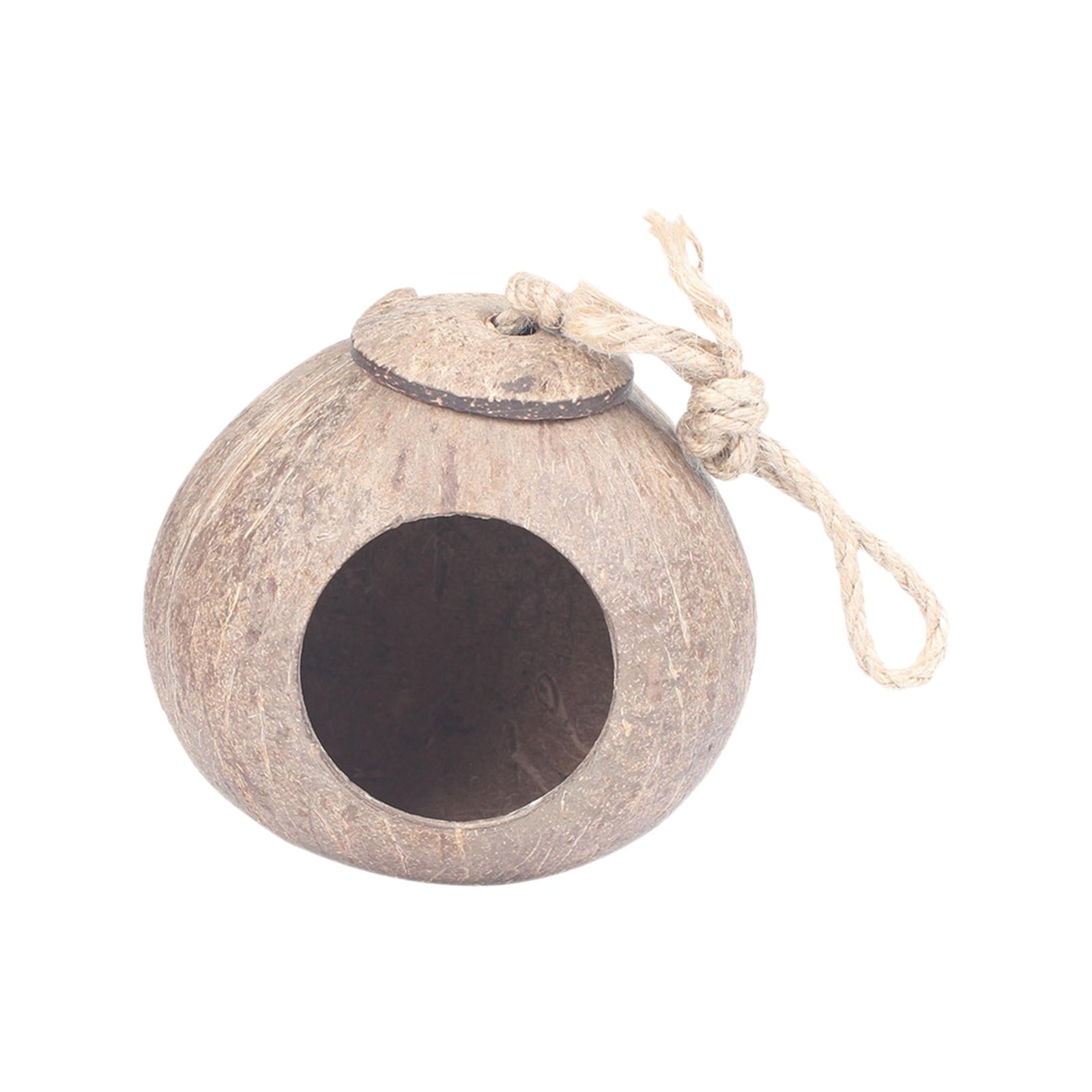 perfeclan Coconut Shell Birds Nest Small Animals House Birdhouse ...