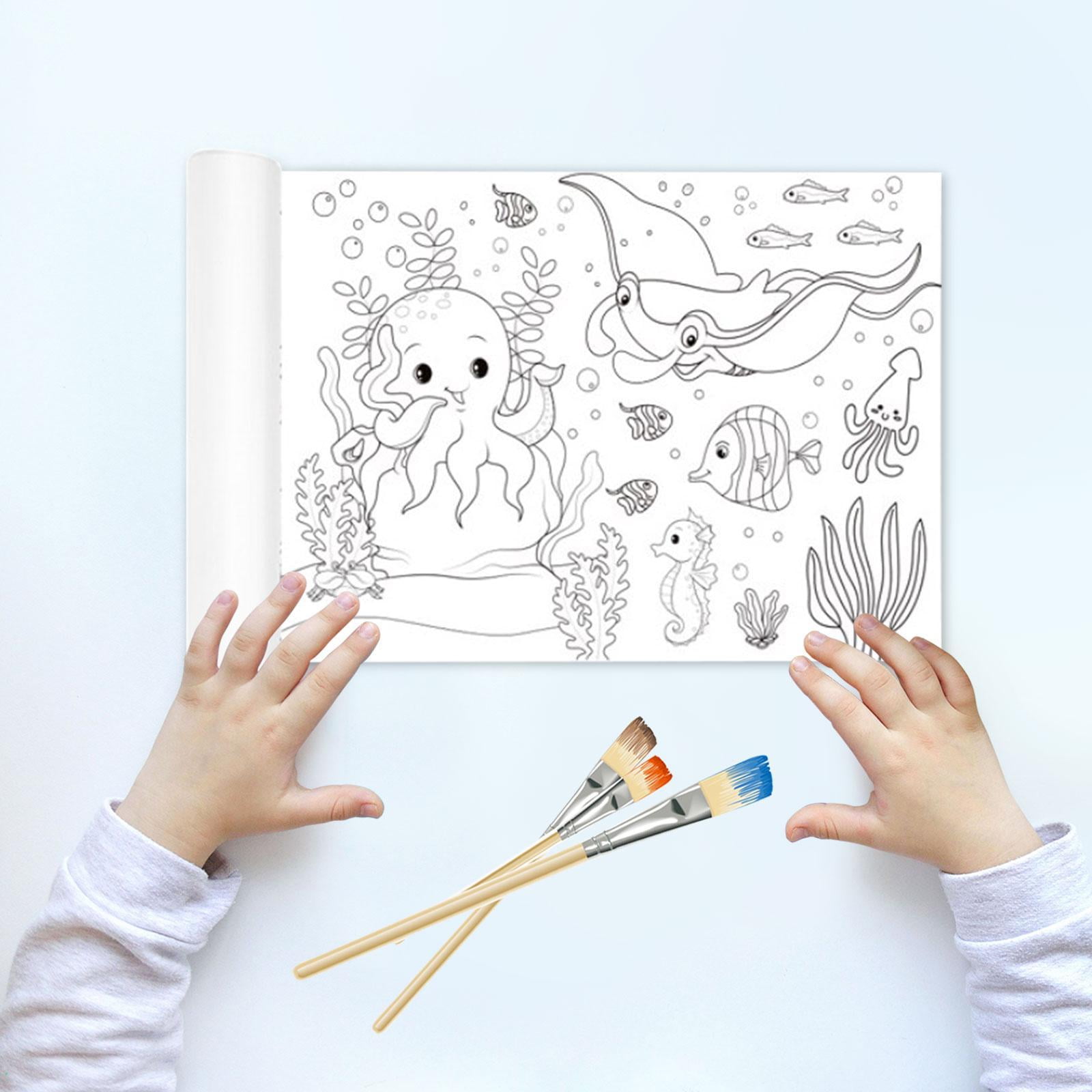 perfeclan Coloring Paper Roll Coloring Book Paper Educational Toys Gift ...