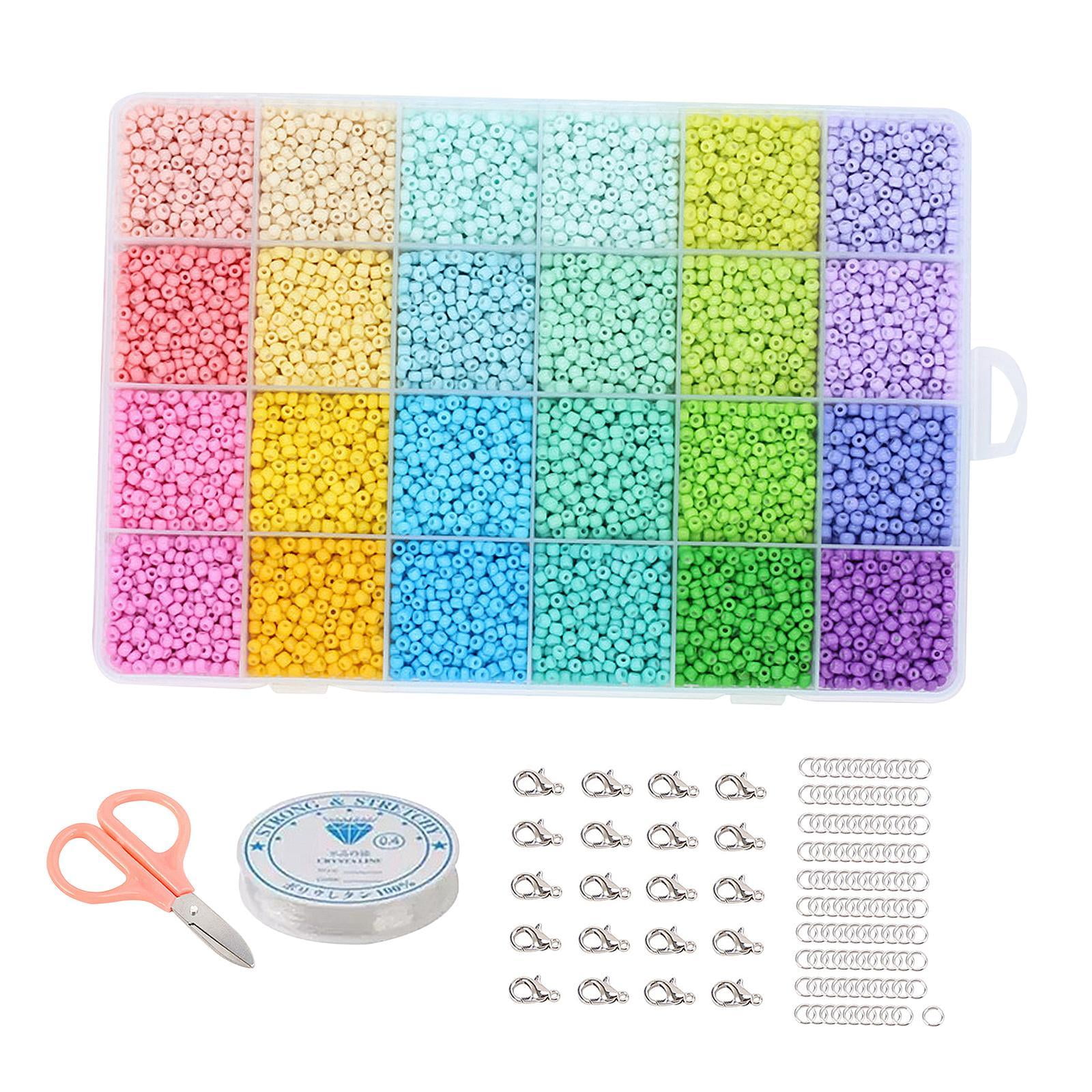 perfeclan Glass Seed Beads Craft Beads Handcrafted Charms with Storage ...