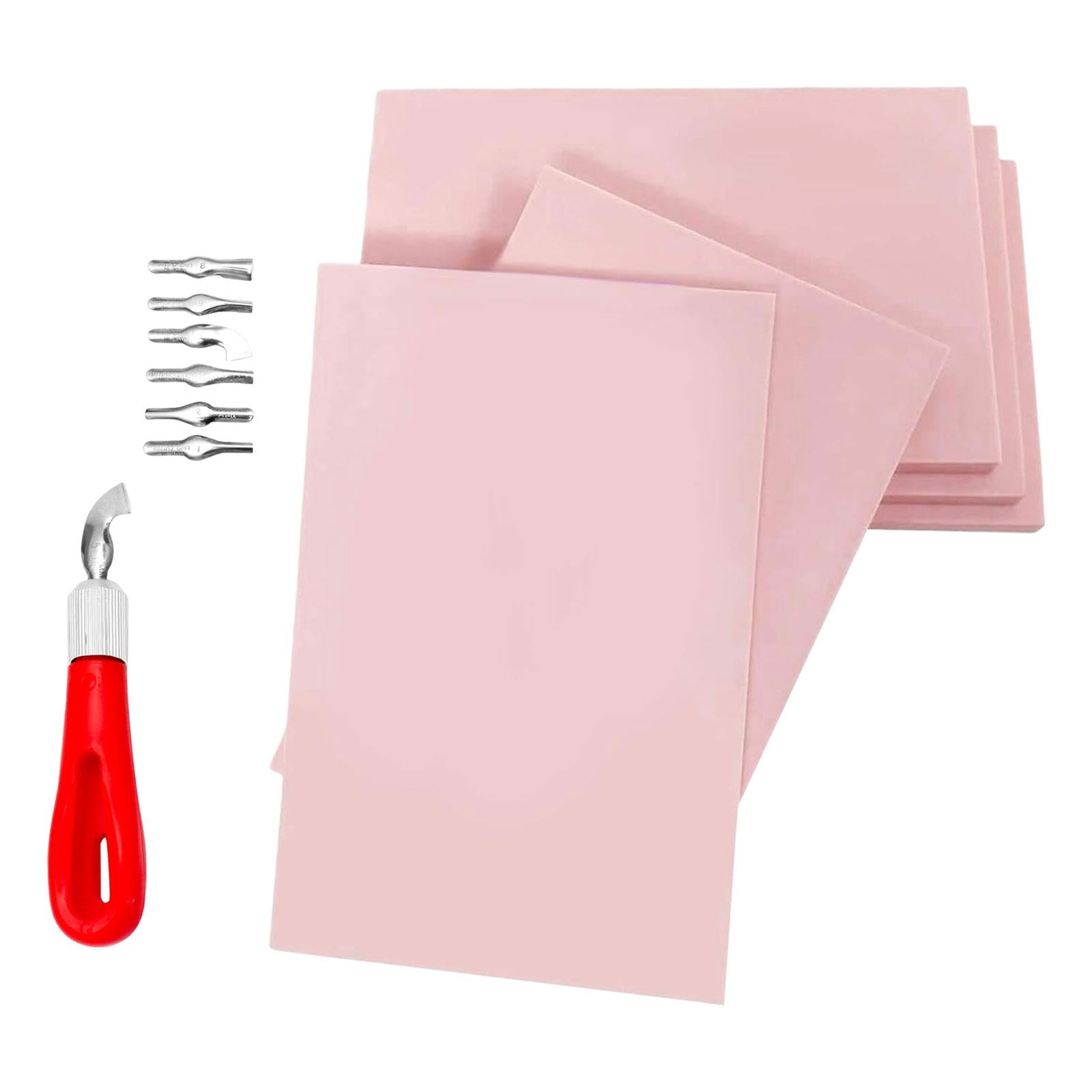 perfeclan Rubber Carving Blocks, Engraving Block, with Cutter Tools ...