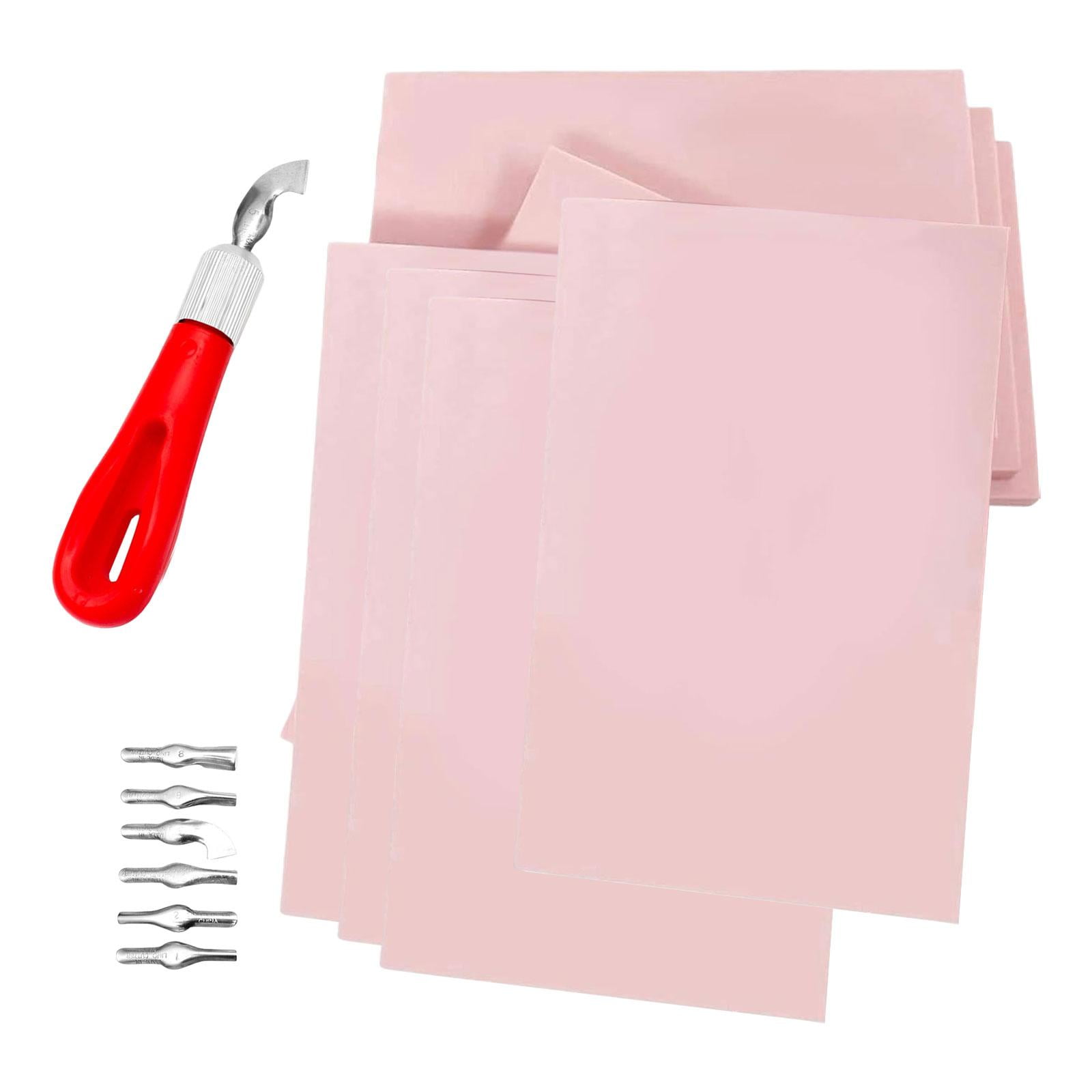 perfeclan Rubber Carving Blocks, Engraving Block, with Cutter Tools ...