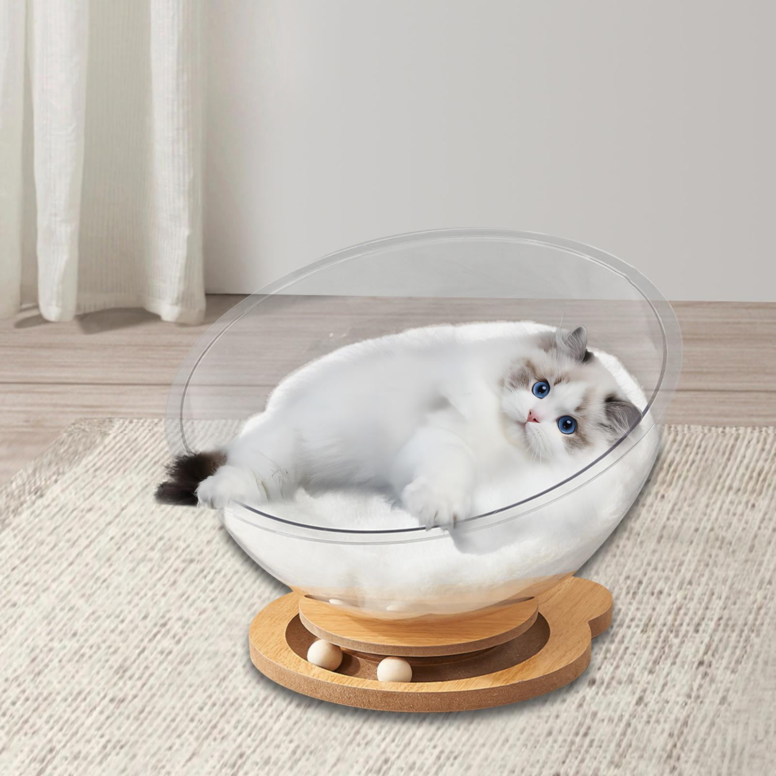 perfeclan Space Capsule Cat Bed Indoor Cats Small Pets Bed Toy s ...