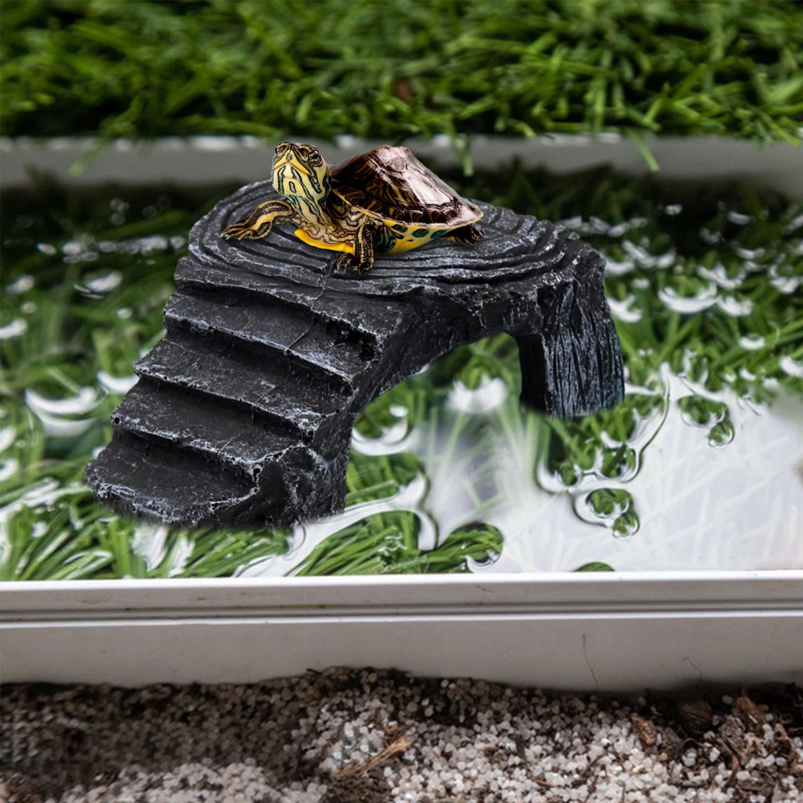 perfeclan Turtle Basking Platform Reptile Tank Ladder House Reptile ...