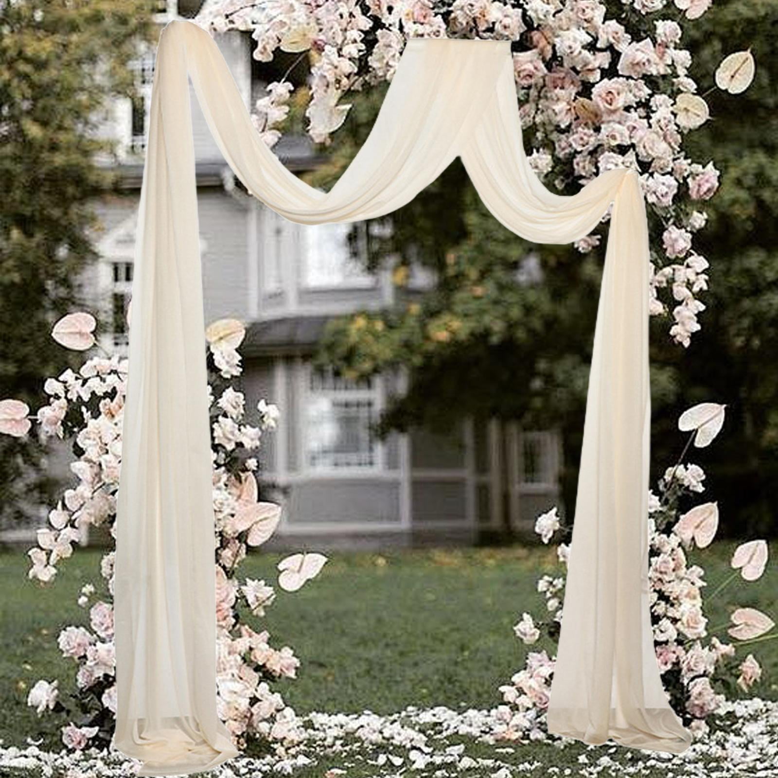 perfeclan Wedding Arch Draping Wedding Backdrop Curtain Romantic ...
