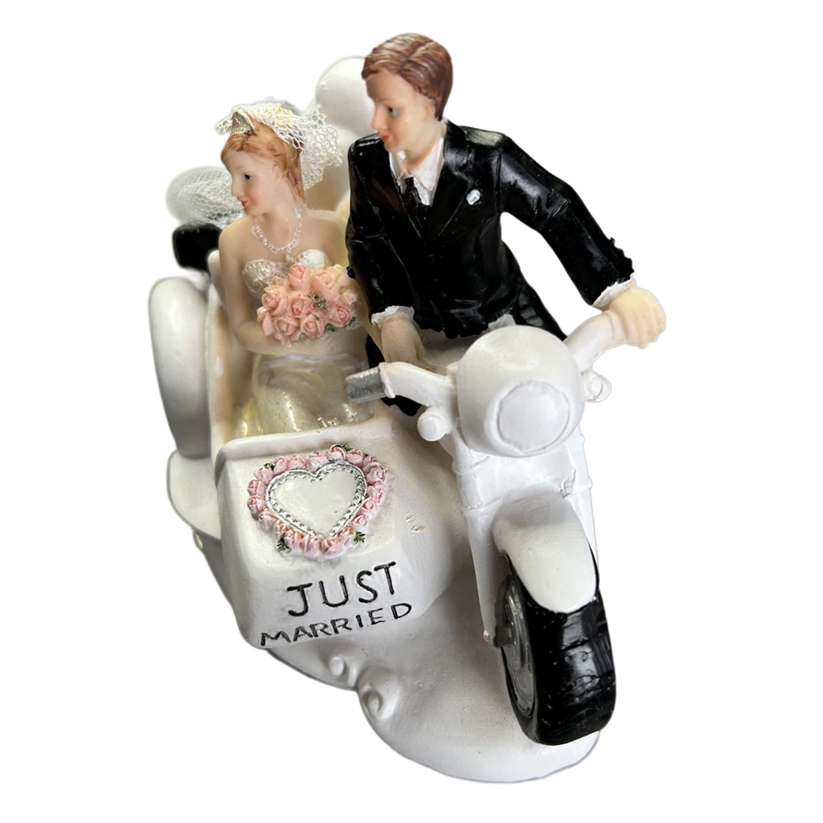perfeclan Wedding Cake Topper Bride and Groom Wedding Couple Figurine ...