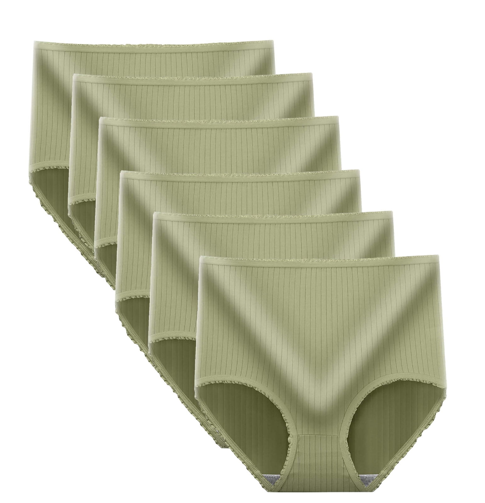 perfectbot 6-Pack Plus Size Women's High-Waist Briefs - Slim Midriff ...