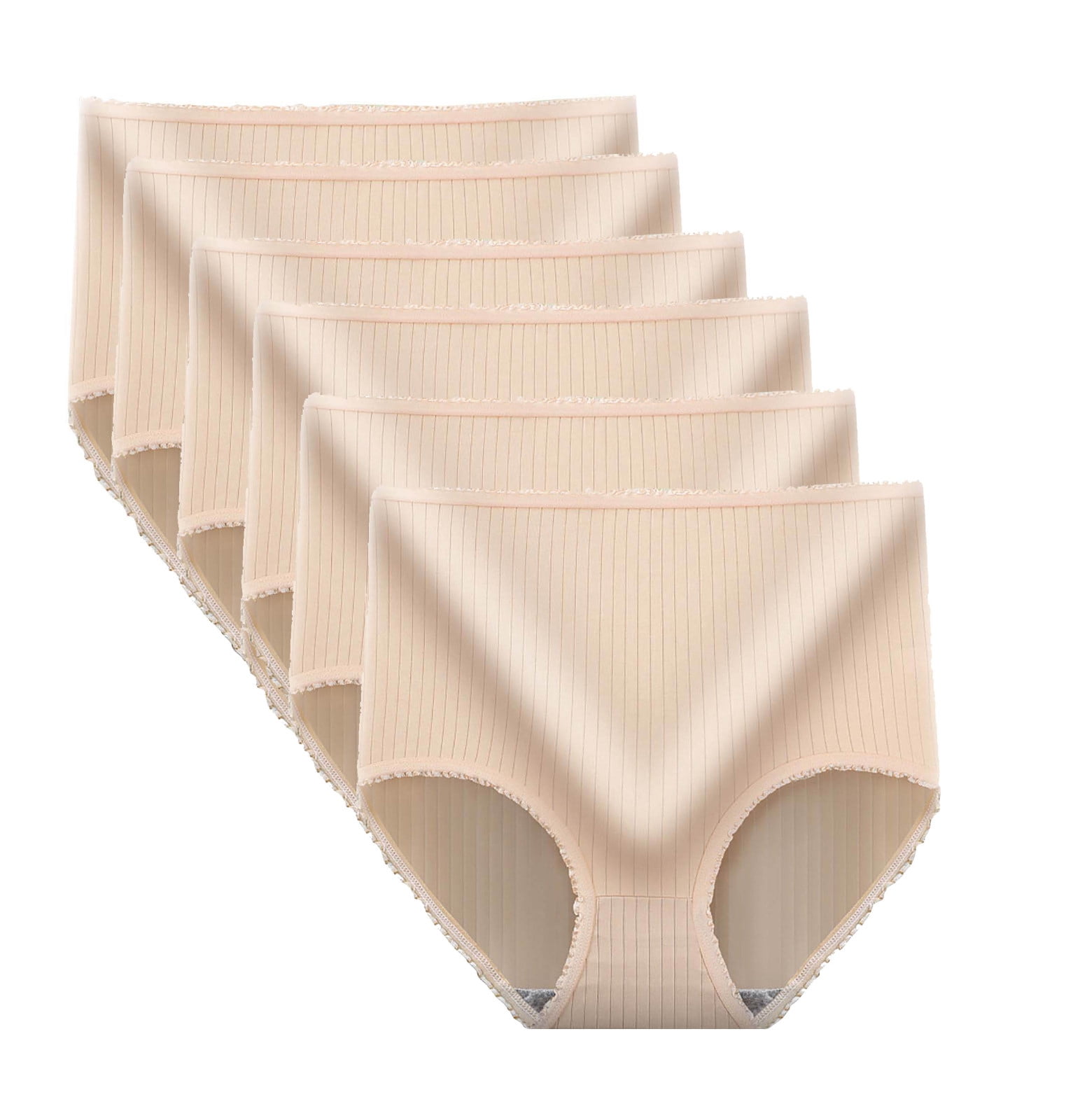 perfectbot 6-Pack Plus Size Women's High-Waist Briefs - Slim Midriff ...