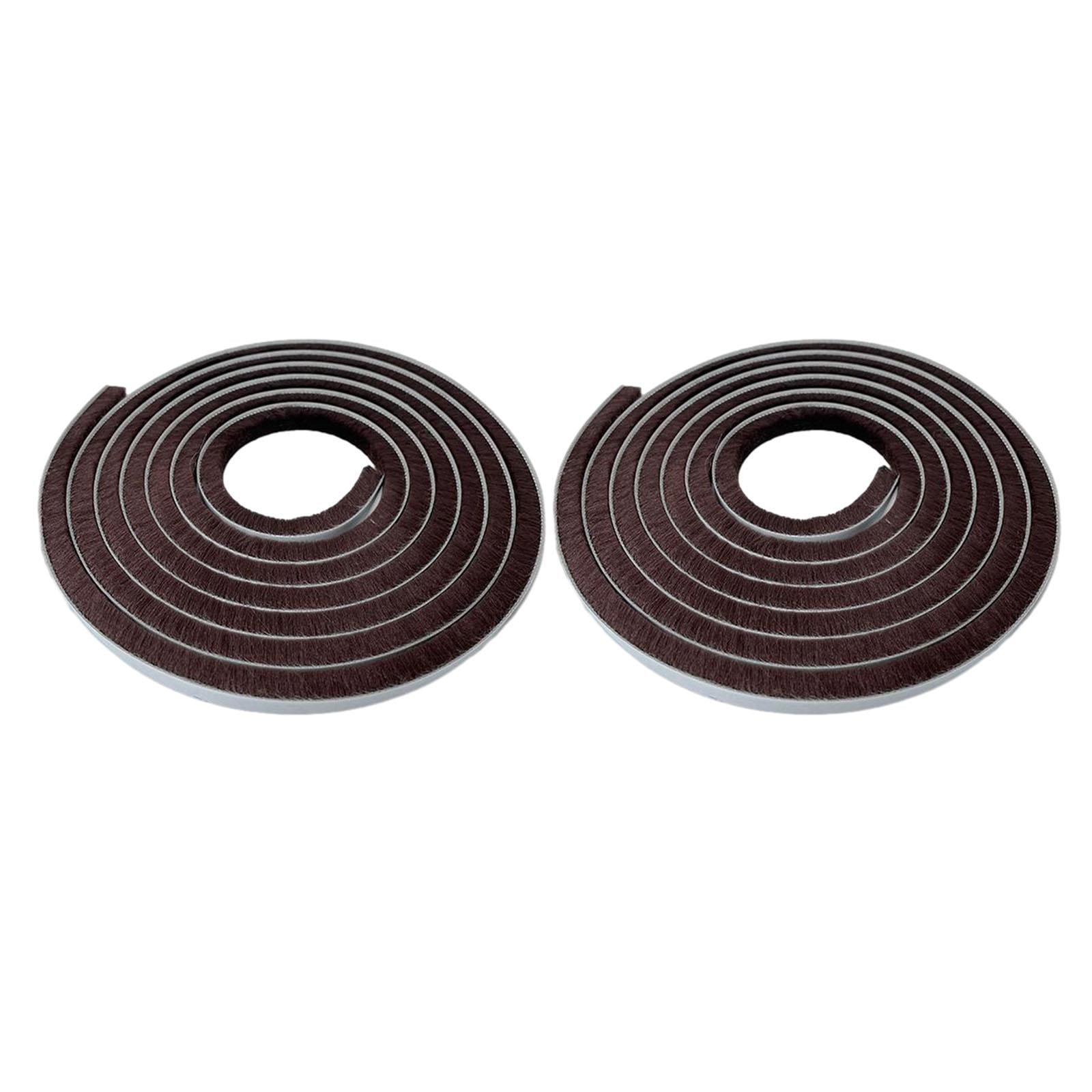 perfk 2 Pieces Brush Weather Windows Doors Seal Strip for Cabinet Doors ...