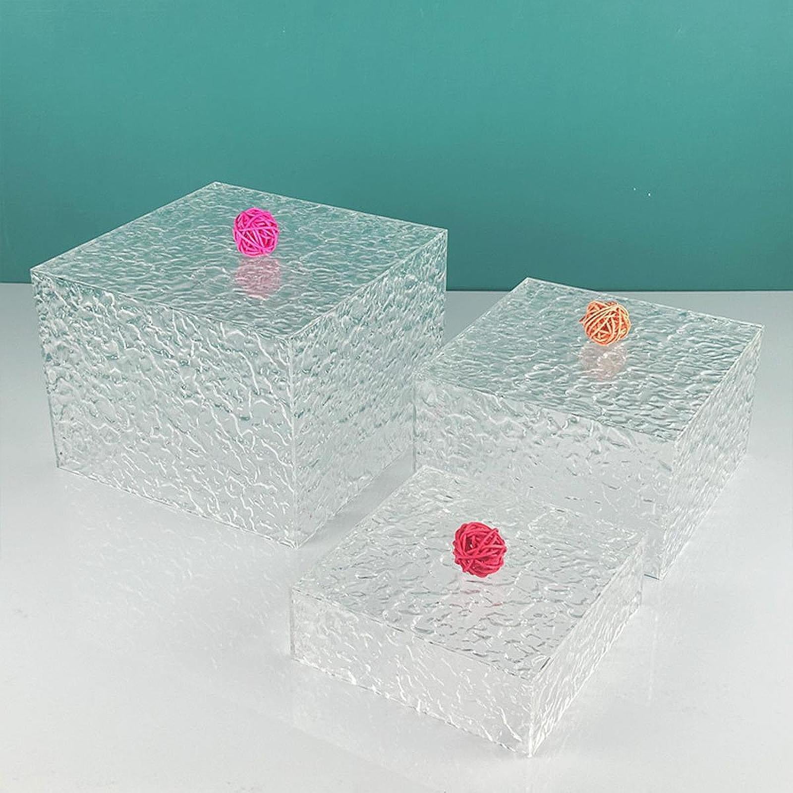 perfk 3 Pieces Acrylic Buffet Food Display Stands for Wedding Snacks ...