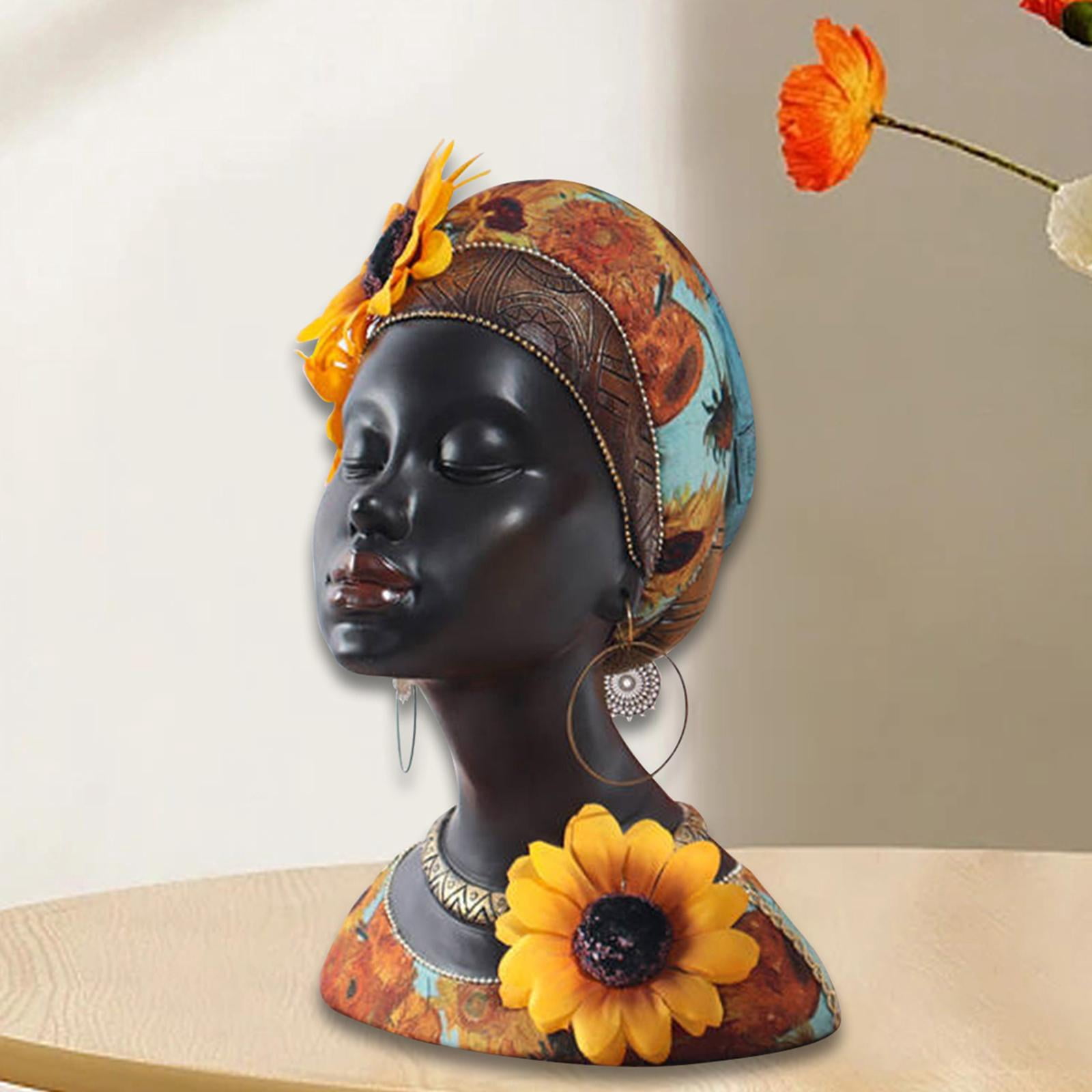 perfk African Woman Head Statue African Decoration for Party ...