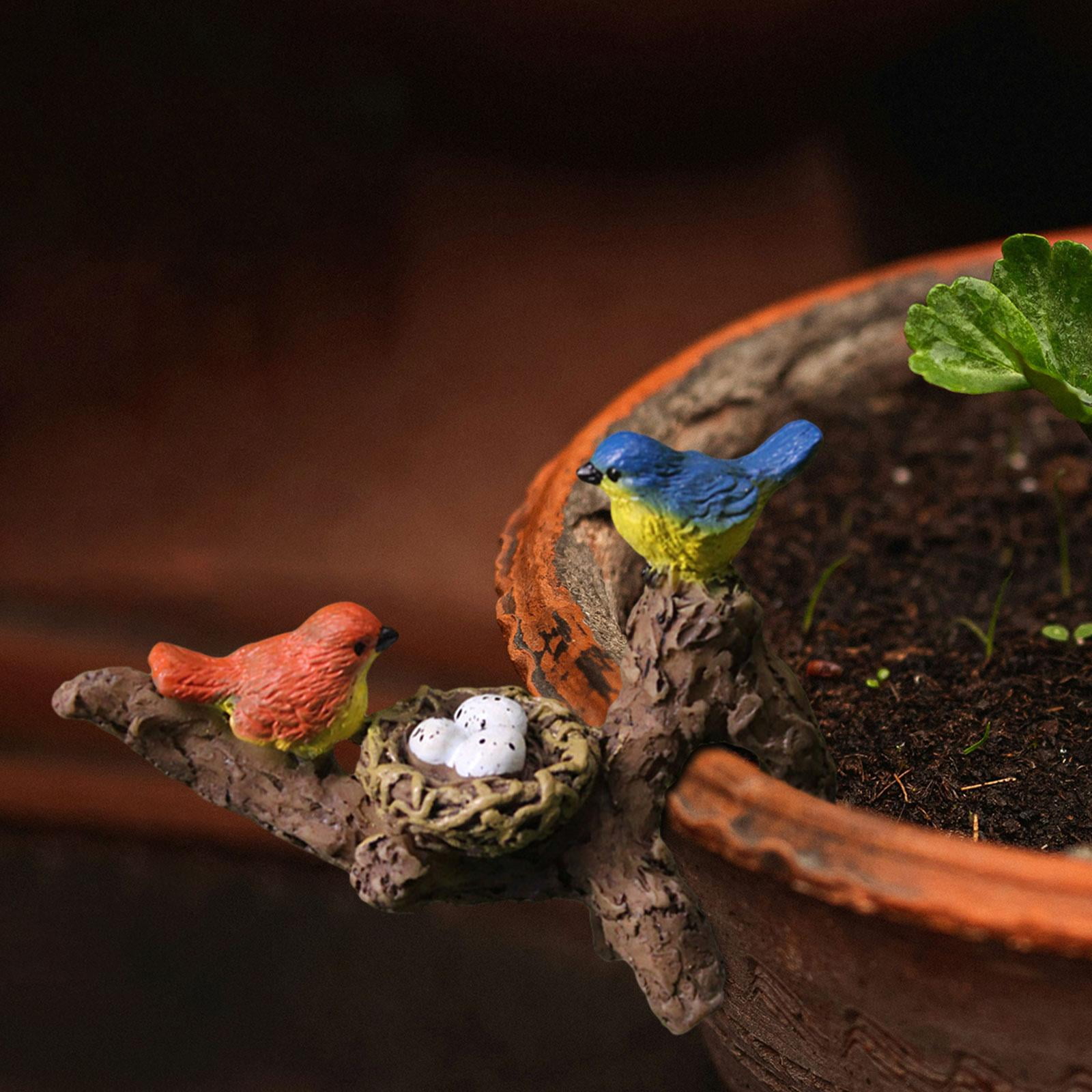 perfk Bird Statue with Branch Bird Figurine for es Tank Indoor and Outdoor Patio - Walmart.com