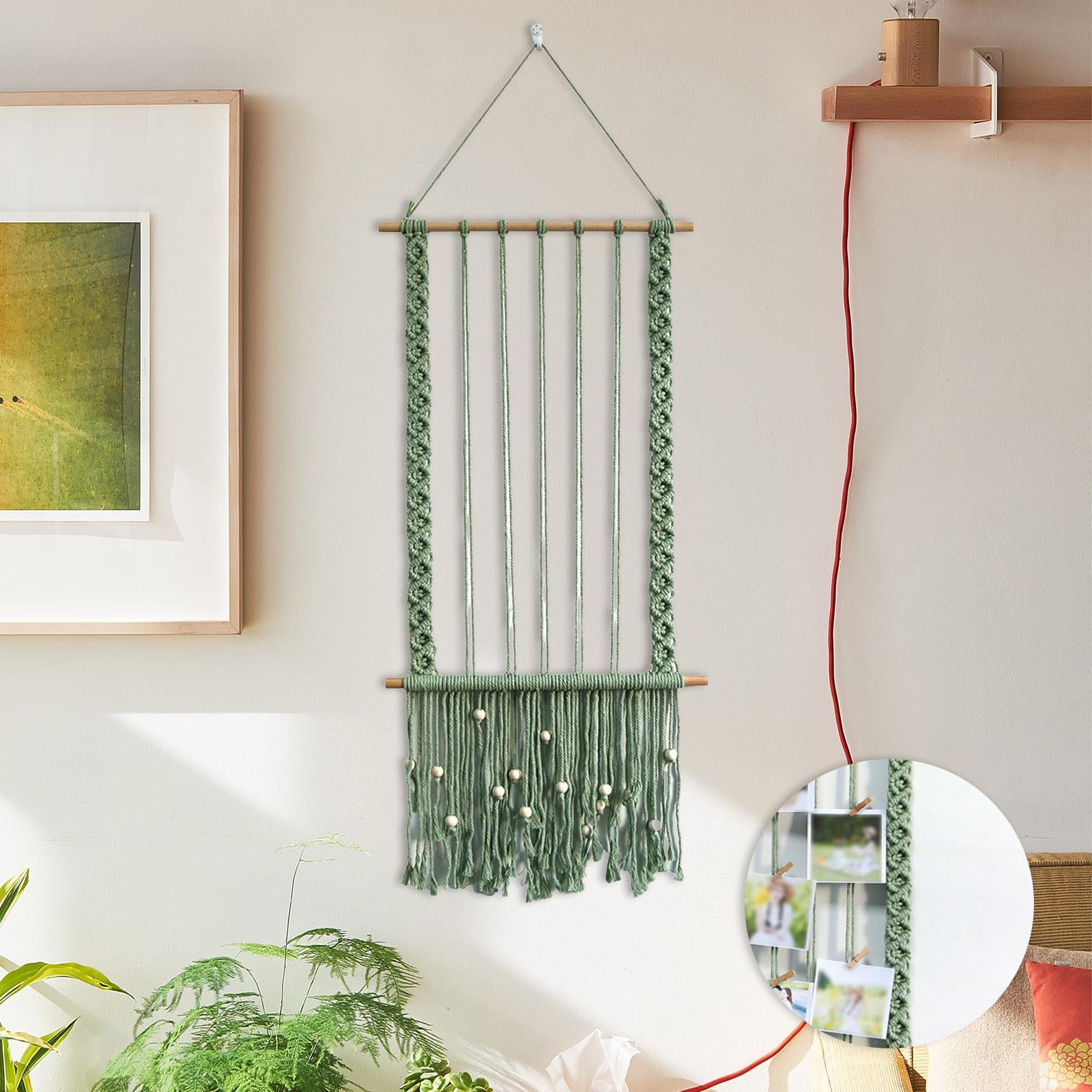 perfk Boho Macrame Wall Decor Picture Frames Bedroom Collage Hanging ...