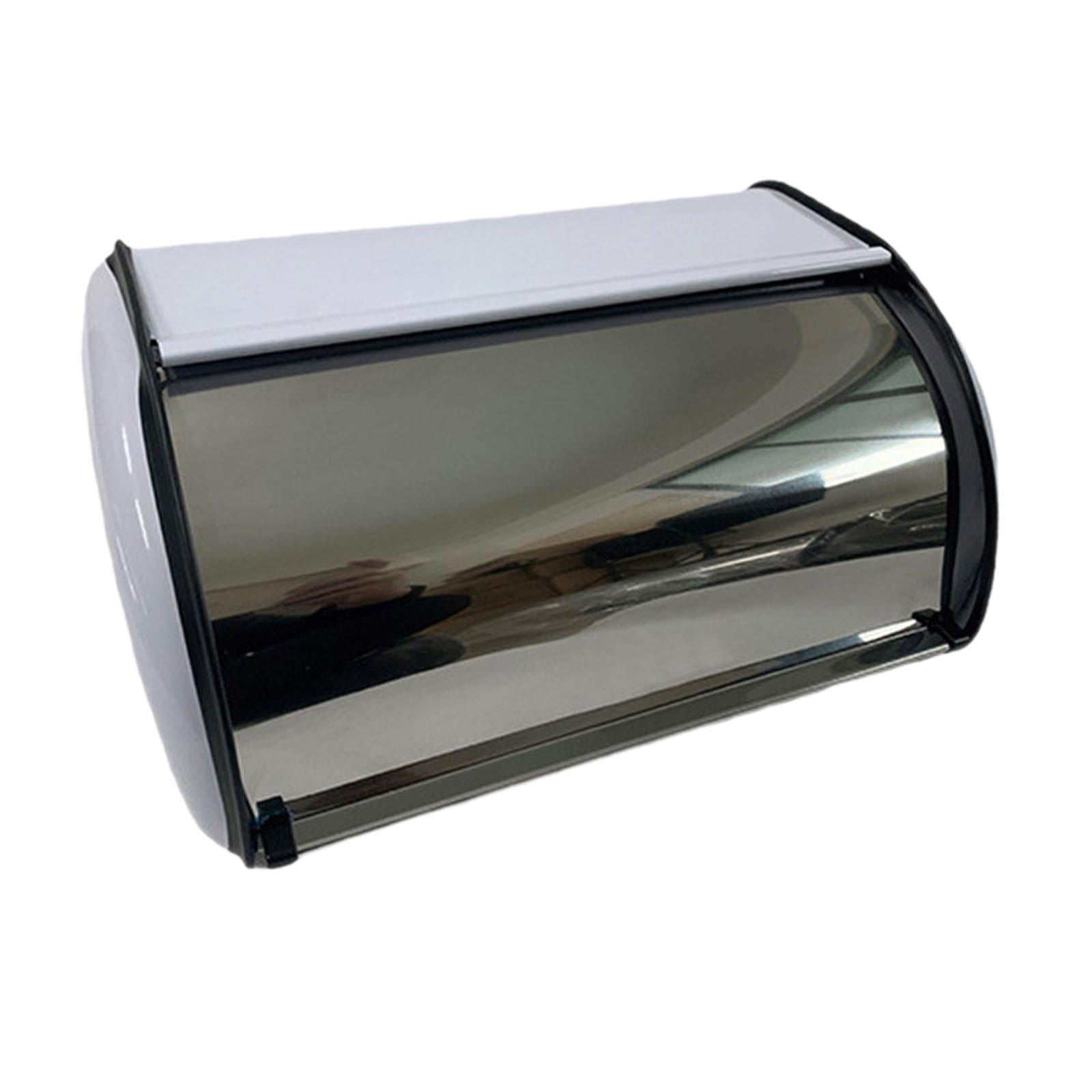 perfk Bread Bin with Roll Lid Multipurpose Rustic Bread Box for Bakery ...