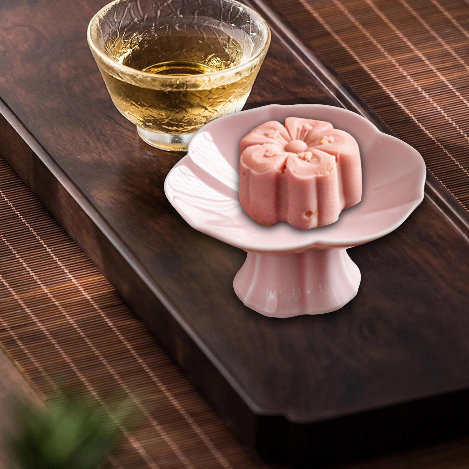 perfk Ceramic Footed Bowl Countertop Fruit Tray for Living Room Home Decor Wedding pink ...