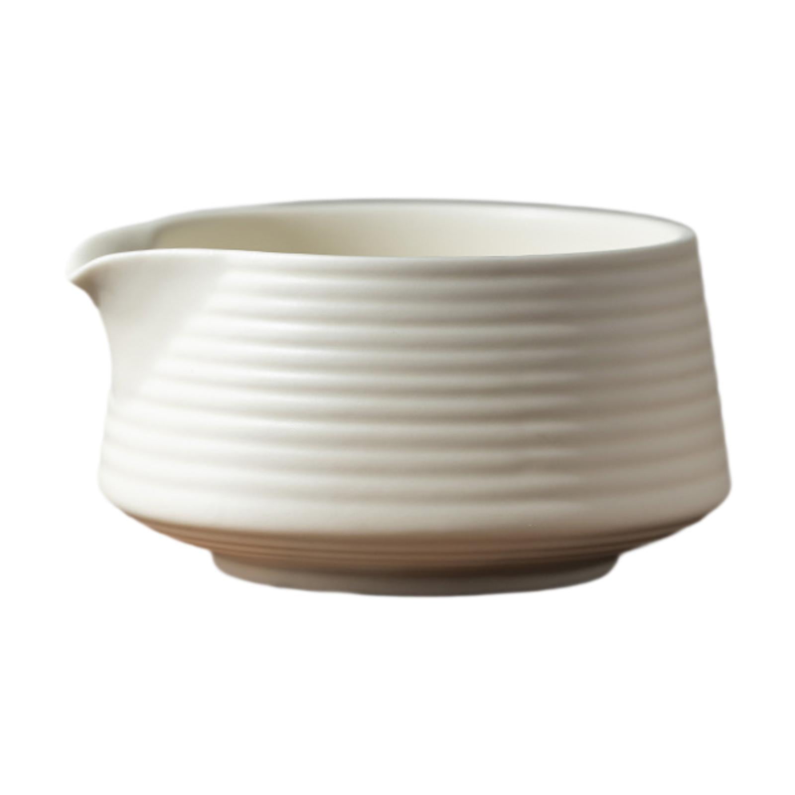 perfk Ceramic Matcha Bowl with Spout Tea Making Tool Gift Handmade ...