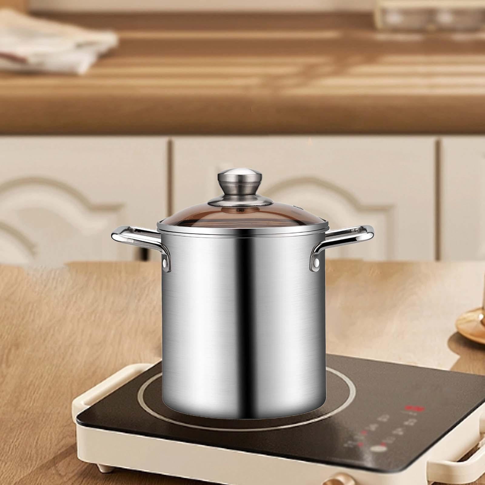 perfk Deep Fry Pot with Double Handle Mini Deep Fryer for Dried Meat ...