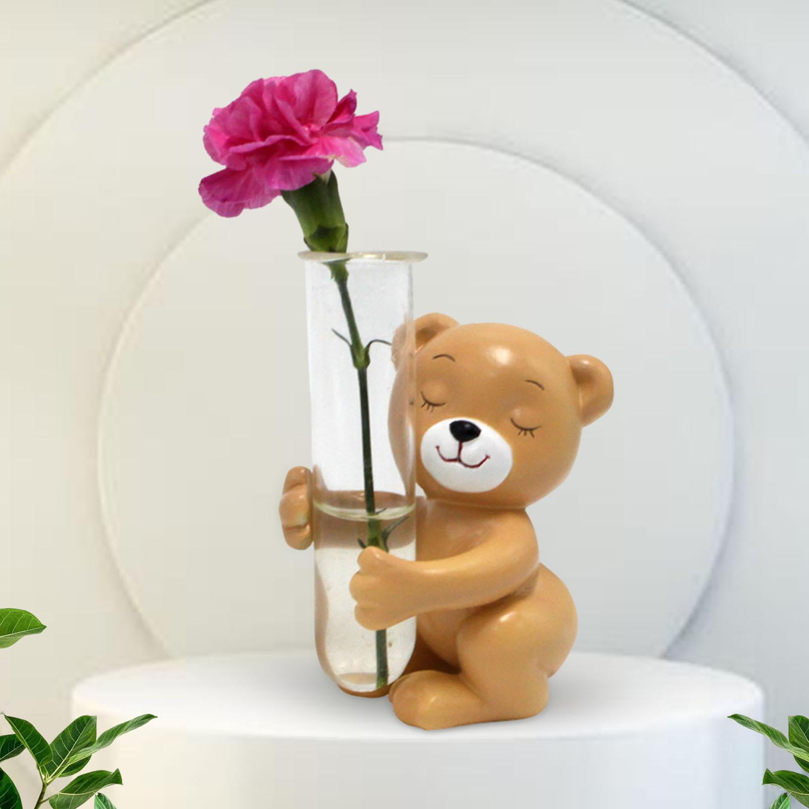 perfk Desktop Mini Vase Cute Test Tube Vase for Living Room Anniversary ...