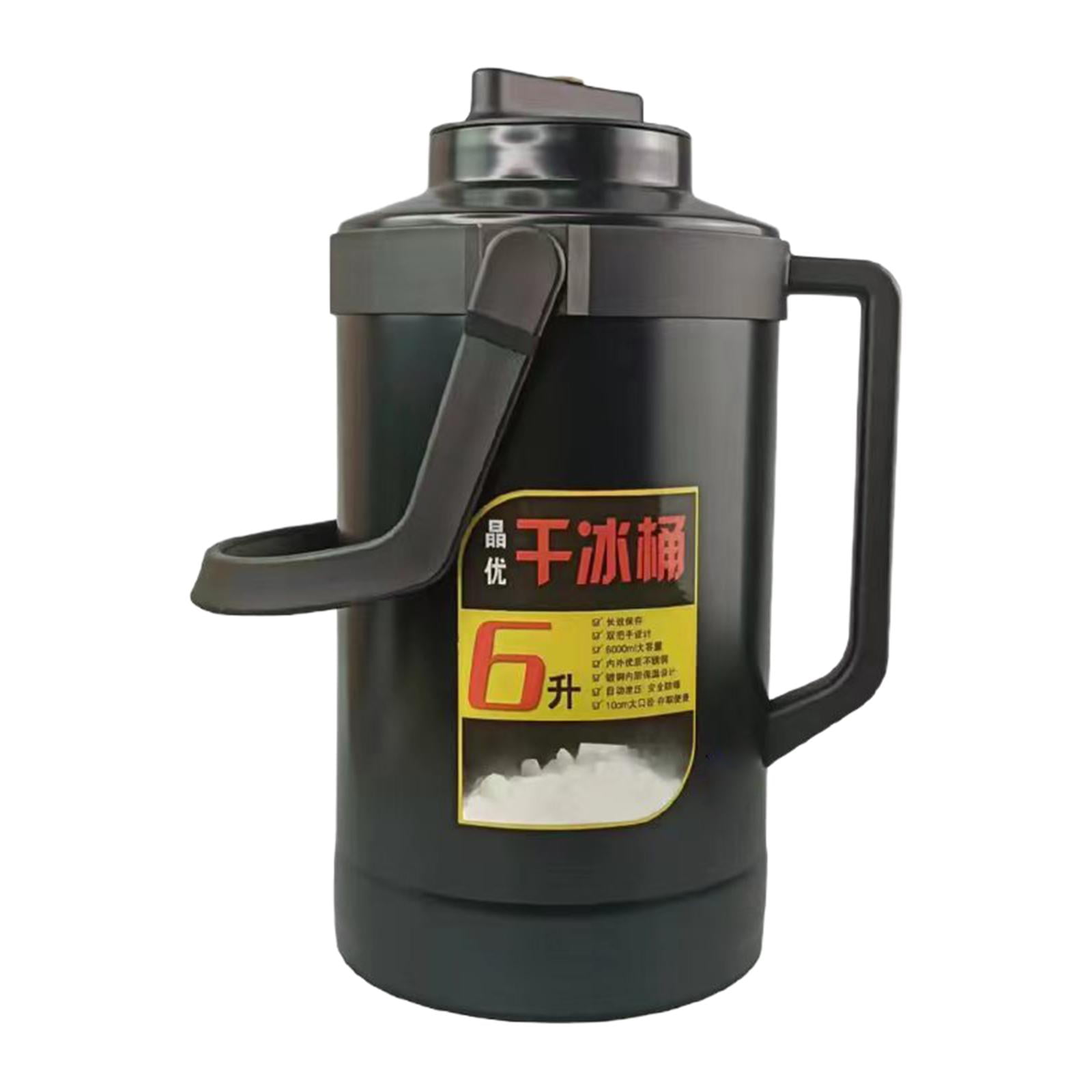 perfk Dry Ice Bucket Automatic Pressure Relief Dry Ice Storage for ...