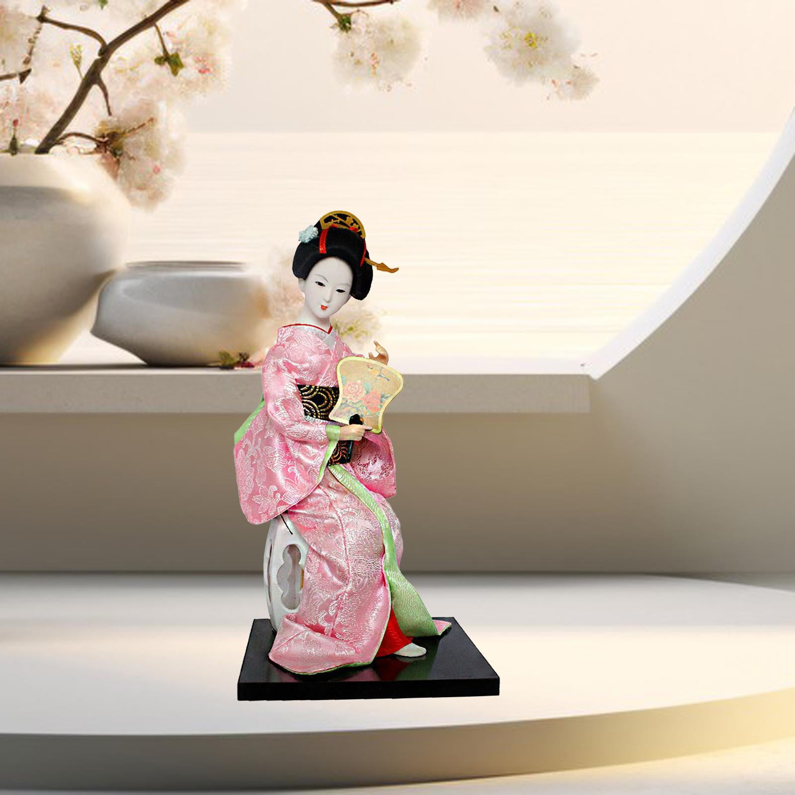perfk Ethnic Japanese Geisha Dolls 12 inch Kimono Dolls for Home Office ...