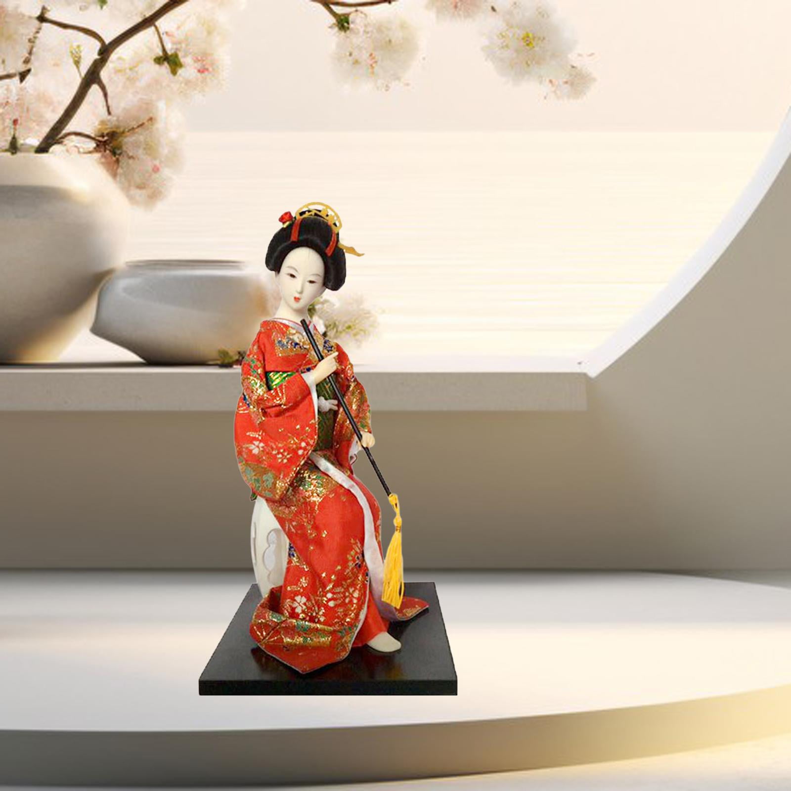 perfk Ethnic Japanese Geisha Dolls 12 inch Kimono Dolls for Home Office ...