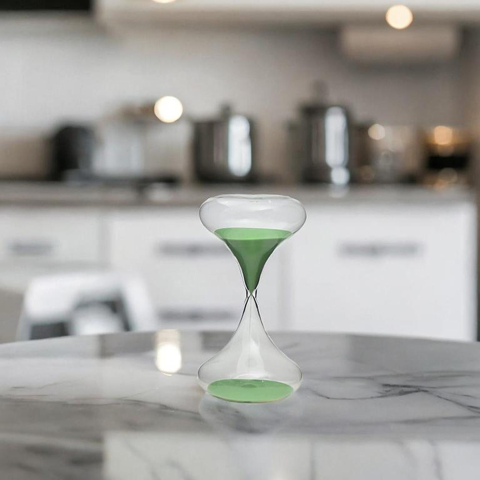 perfk Glass Hourglass Timer 30 Minutes Sand Timer for Bathroom Living ...
