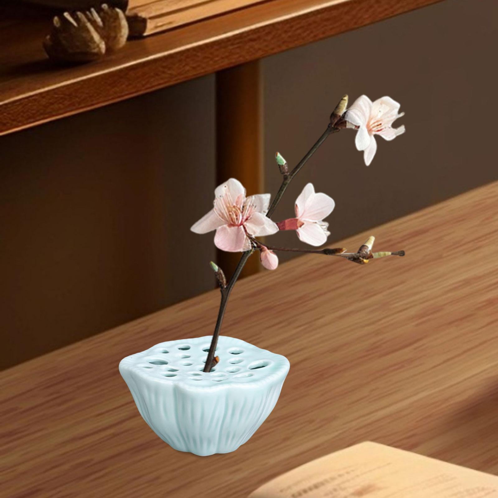 perfk Lotus Pod Flower Arrangement Vase Floral Container Decorative ...