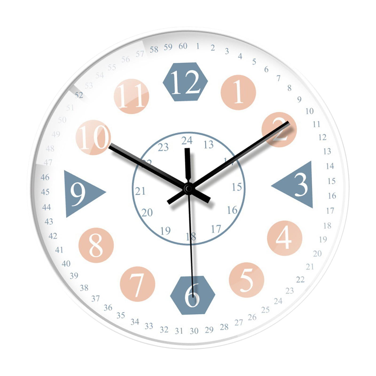 perfk Modern Wall Clock 8 inch Teaching Clock for Classrooms Classroom ...