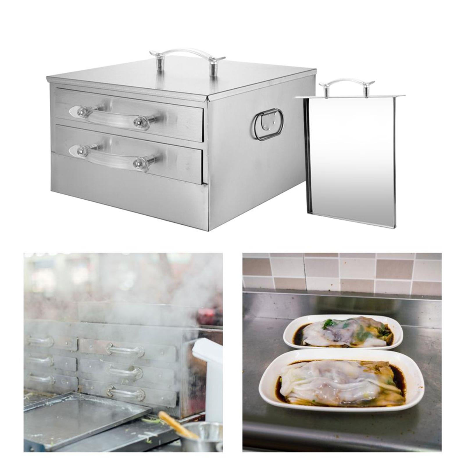 perfk Rice Roll Machine 2 Layers Bun Steam Machine for Breakfast Home ...